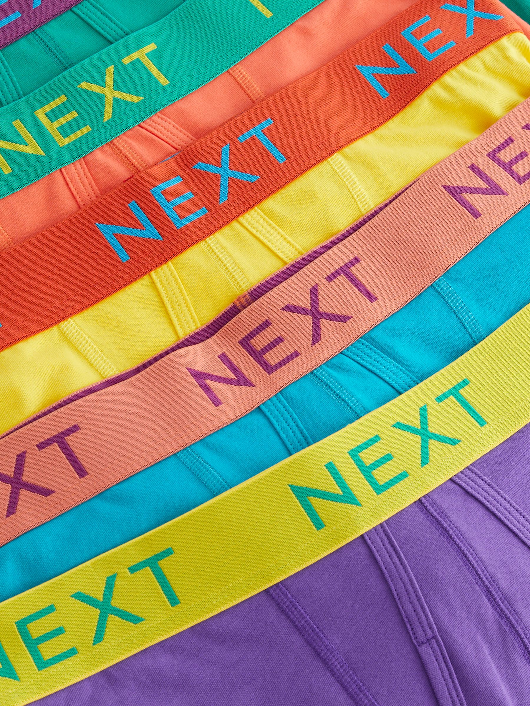 Buy Bright Contrast Colour Waistband 10 pack A-Front Boxers from the ...