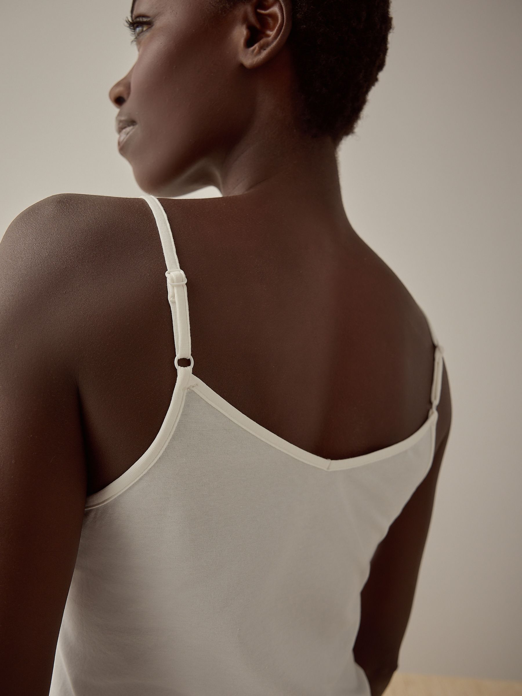 Buy Black/White Short Naturally Cooling Cotton Slips 2 Pack from the ...