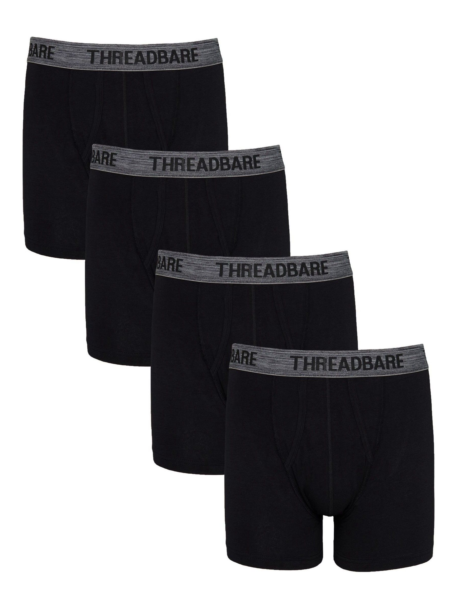 Buy Threadbare Black A-Front Trunks 4 Packs from the Next UK online shop
