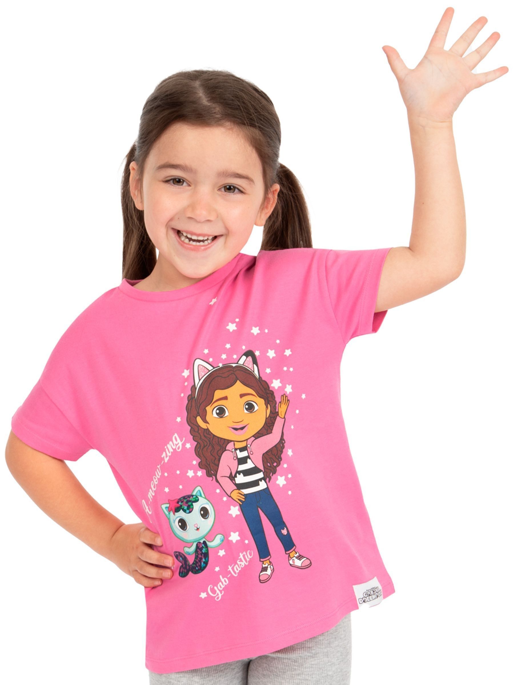 Buy Character Pink Gabby's Dollhouse Short Sleeve T-Shirt from the Next ...