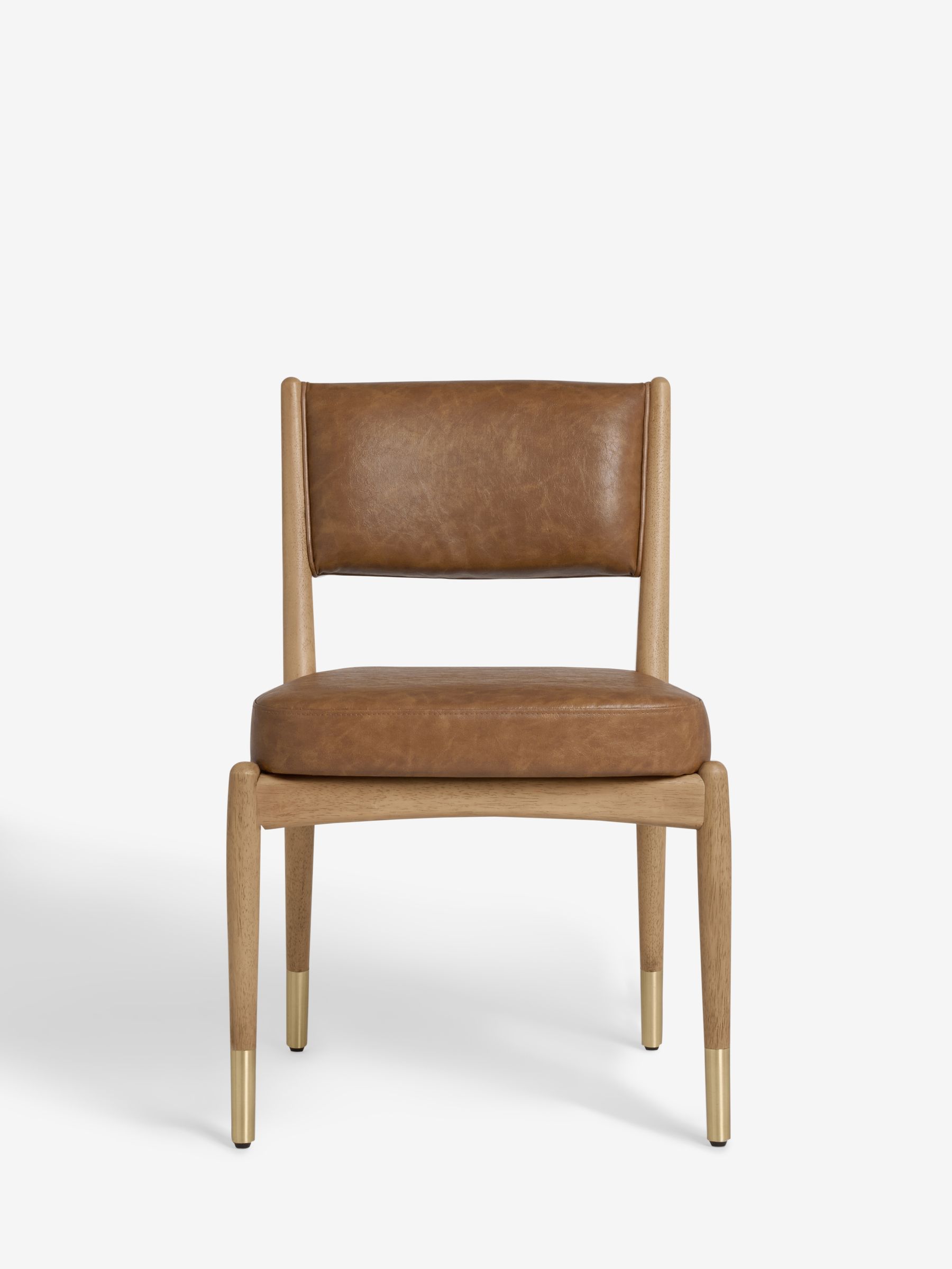 Buy Set of 2 Vintage Faux Leather Tan Brown Flinton Dining Chairs from ...