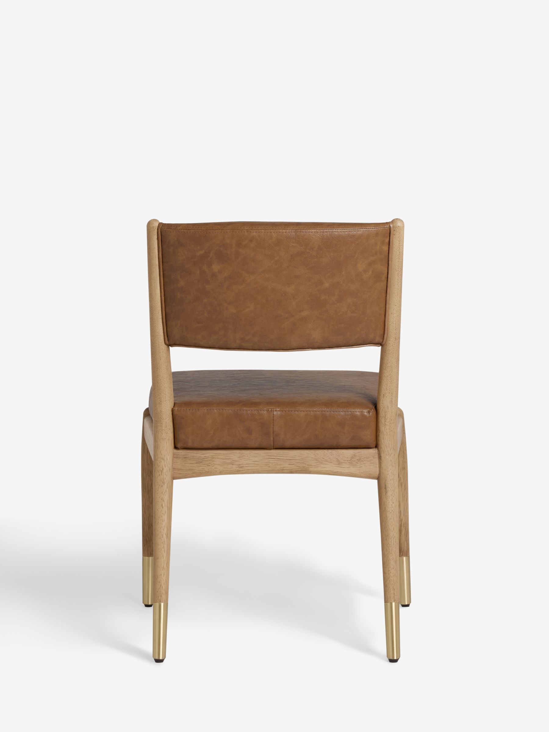 Buy Set of 2 Vintage Faux Leather Tan Brown Flinton Dining Chairs from ...