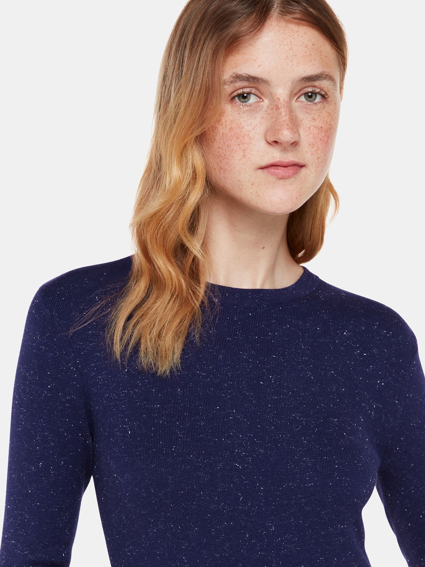 Buy Whistles Blue Sparkle Knit Annie Dress from the Next UK online shop