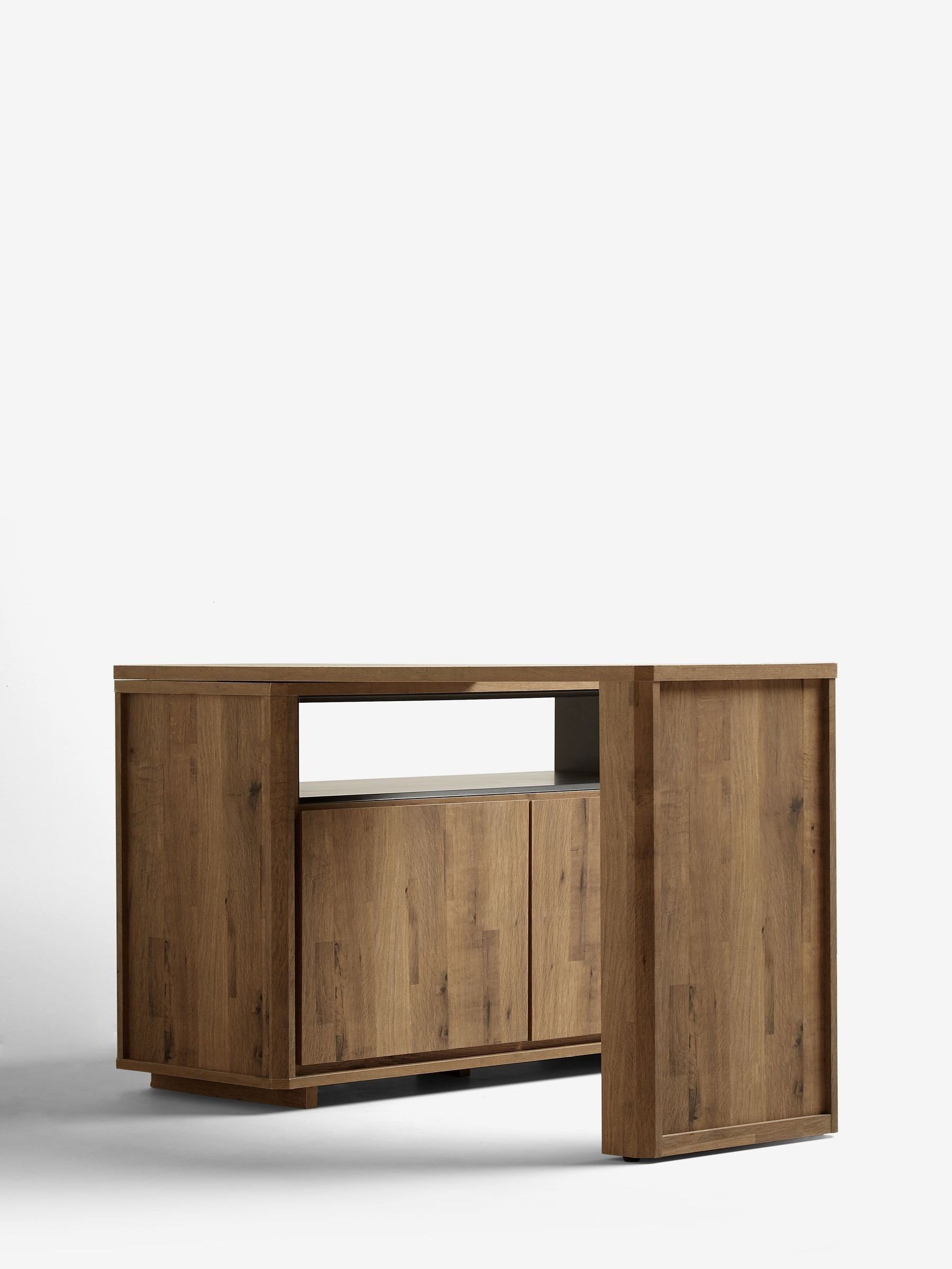 Buy Dark Natural Bronx Oak Effect Swivel Desk from the Next UK online shop