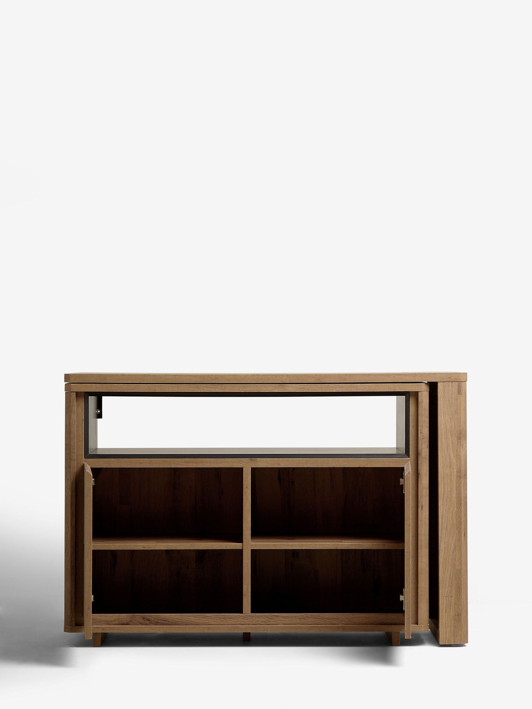 Buy Dark Natural Bronx Oak Effect Swivel Desk from the Next UK online shop