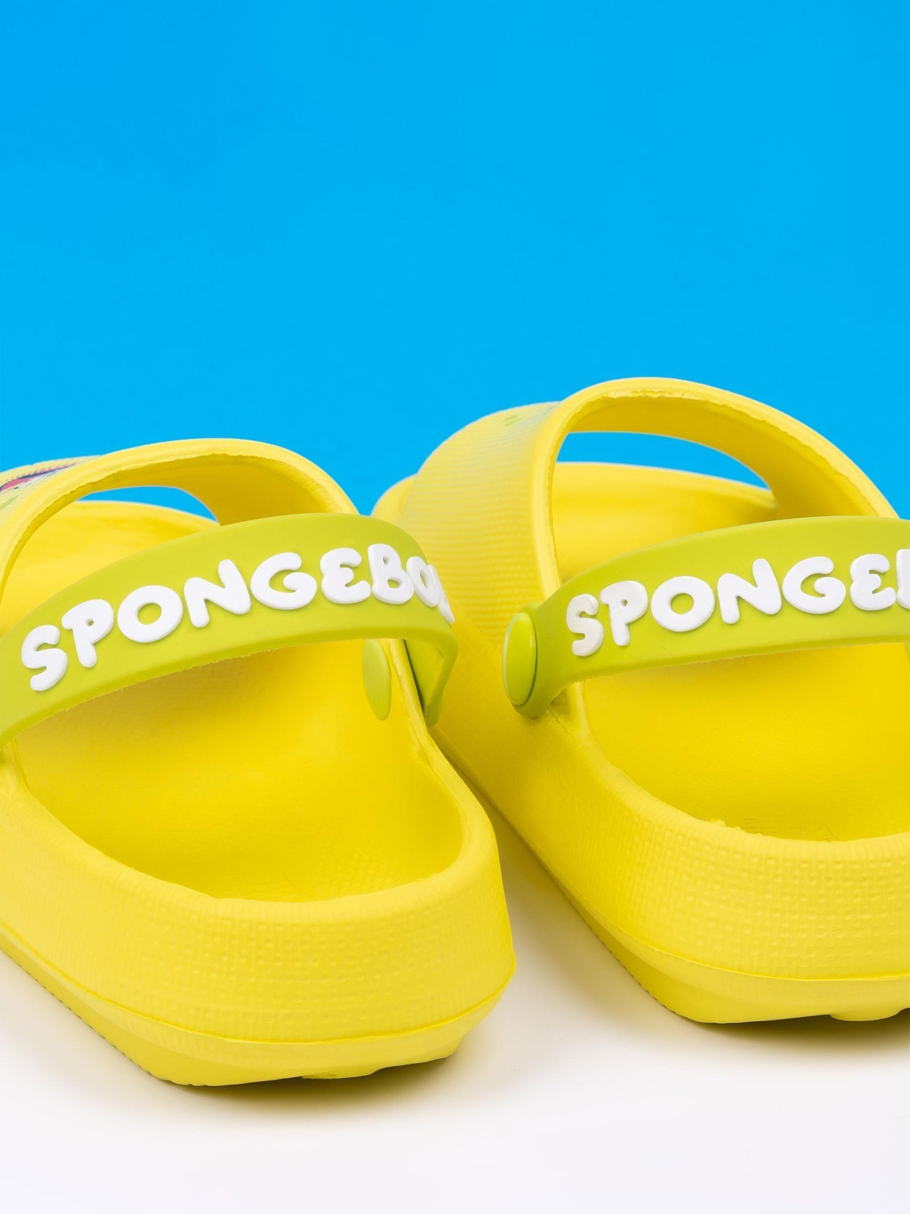 Yellow Spongebob Slippers For Boys Girls SpongeBob SquarePants Fleece ...
