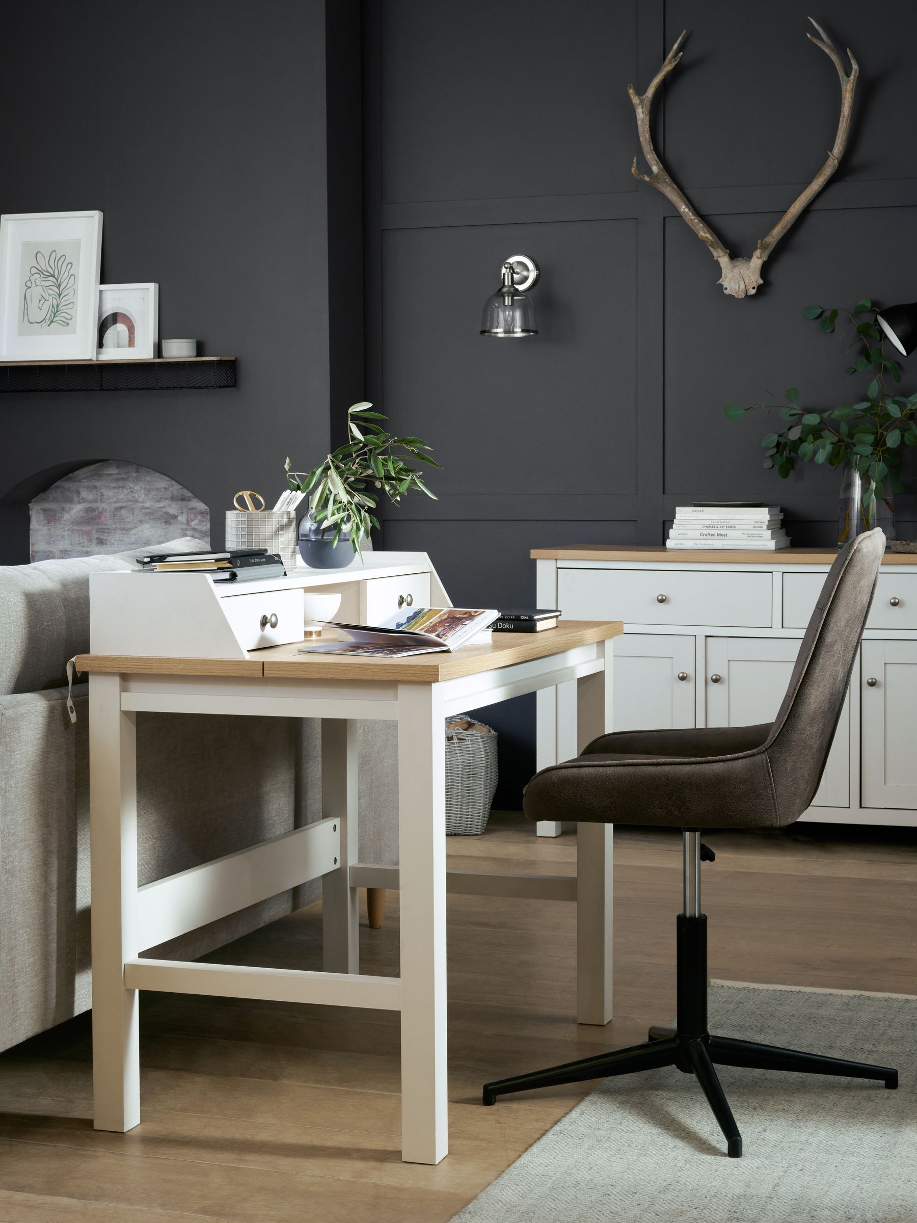 Buy Cream Malvern Oak Effect Storage Desk from the Next UK online shop