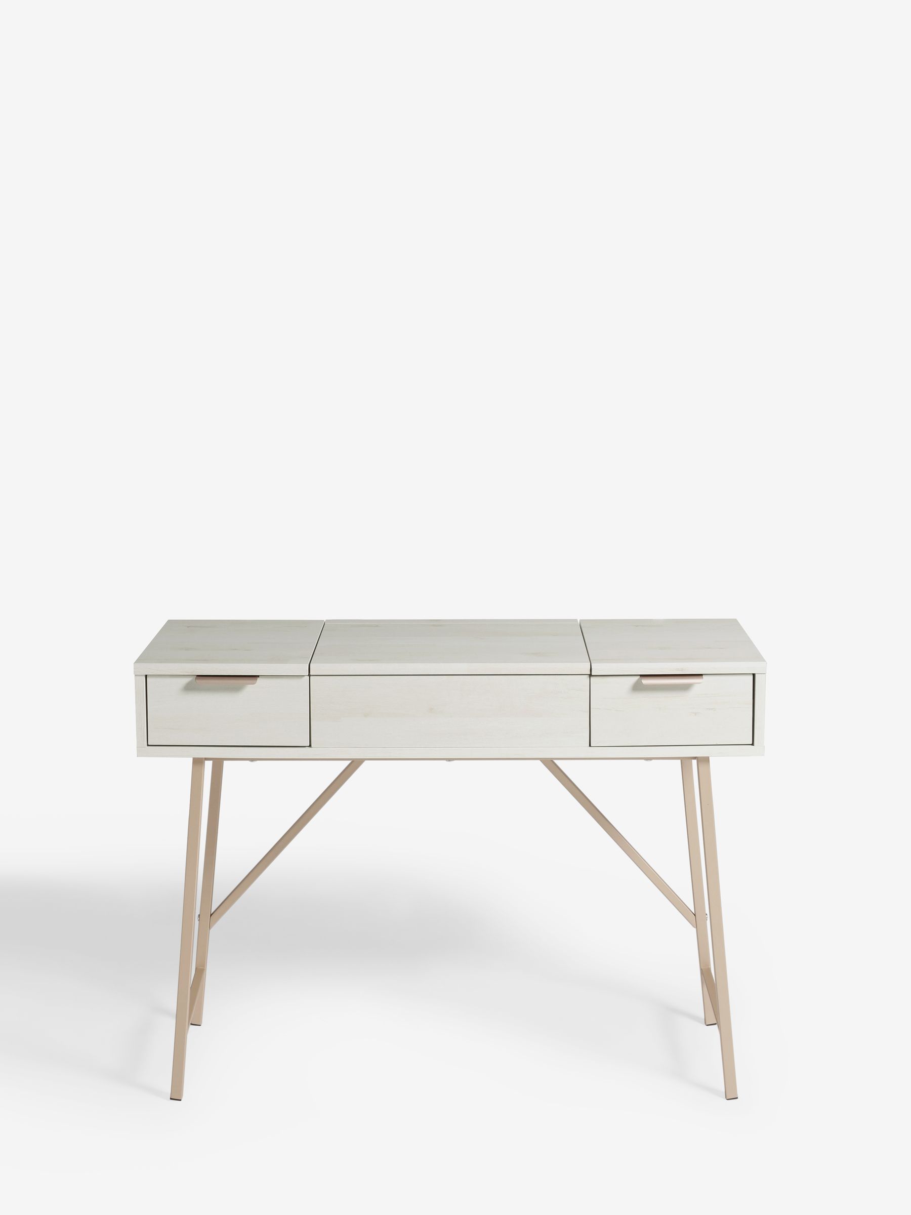 Buy White Bronx Oak Effect 2 Drawer Console Dressing Table from the ...