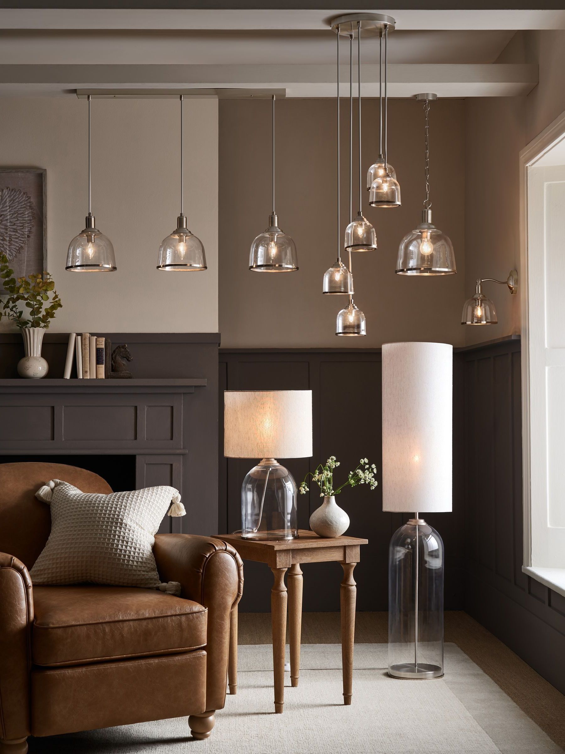 Buy Brushed Nickel Gloucester 1 Light Pendant Ceiling Light from the ...