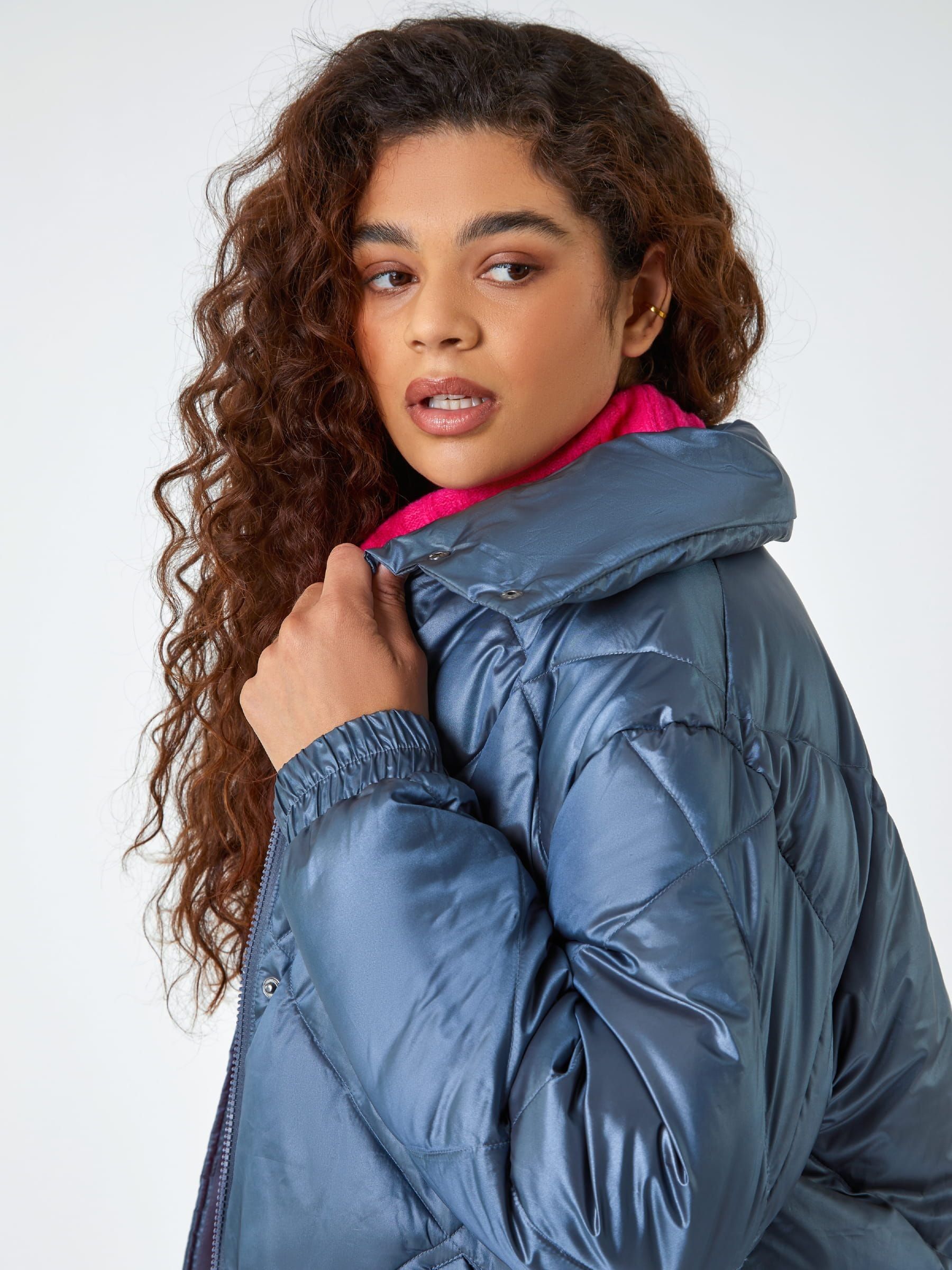 Buy Roman Blue Diamond Quilted Puffer Coat from the Next UK online shop