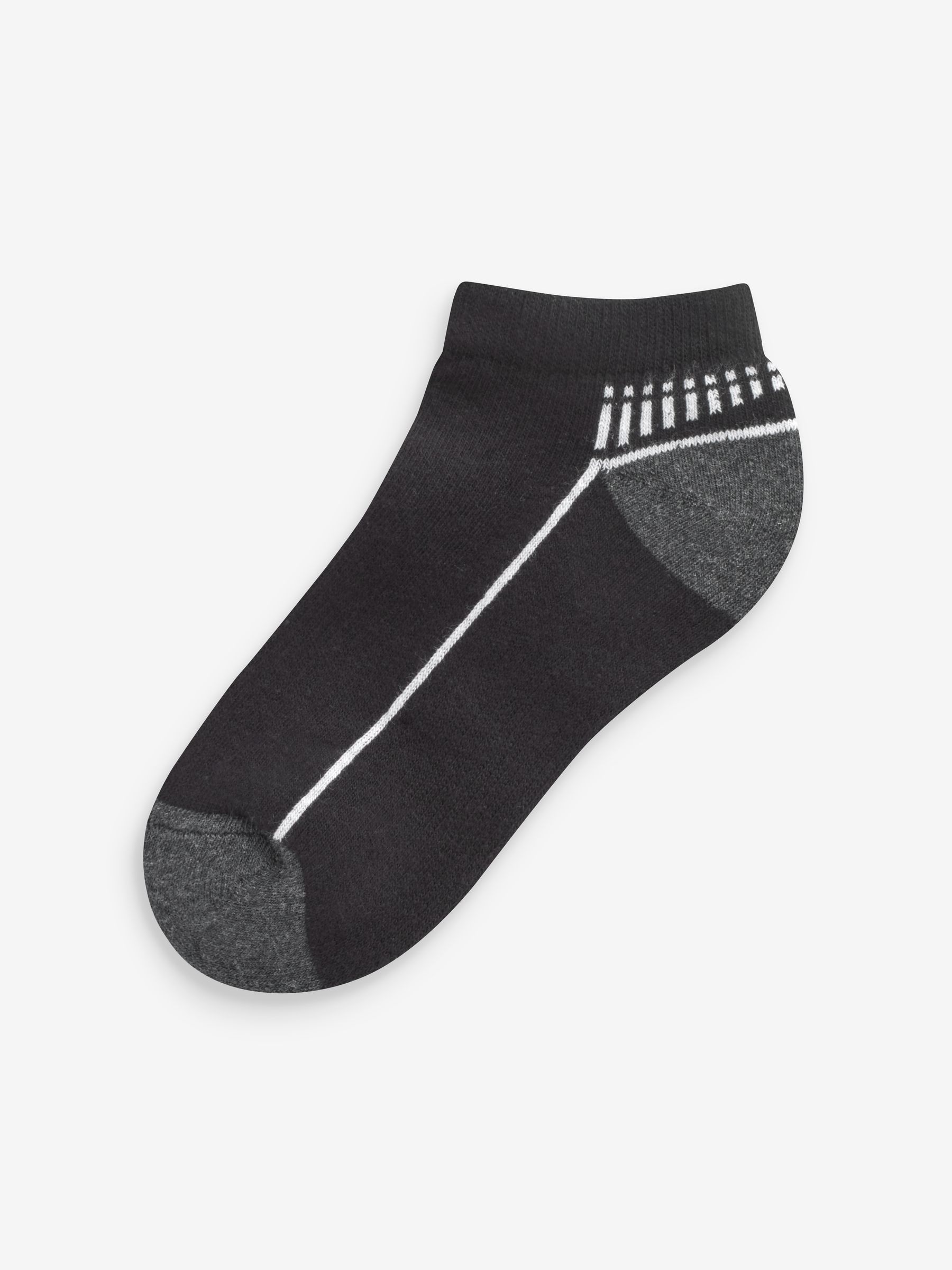 Buy Monochrome Cushioned Footbed Sports Trainers Socks 5 Pack from Next ...