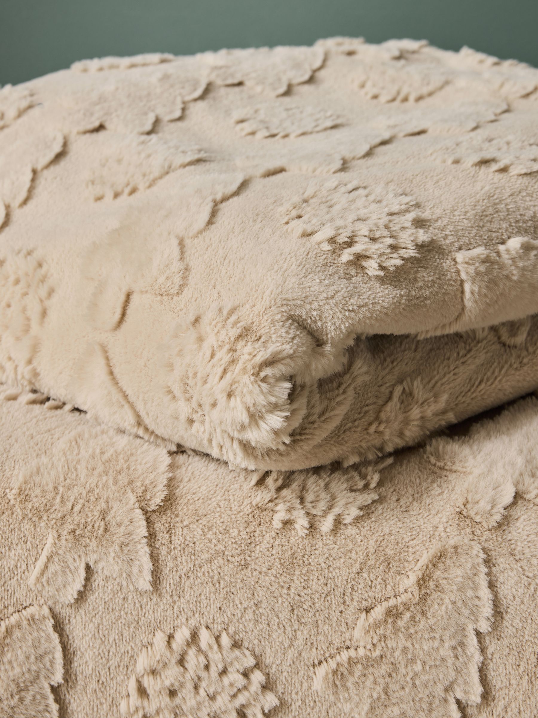 Buy Natural Christmas Tree Faux Fur Throw from the Next UK online shop