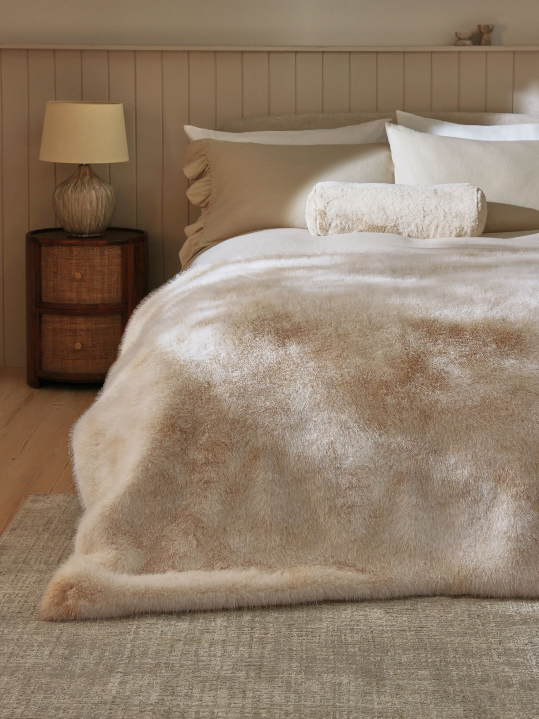 Buy Ivory Loulou Faux Fur Throw from the Next UK online shop