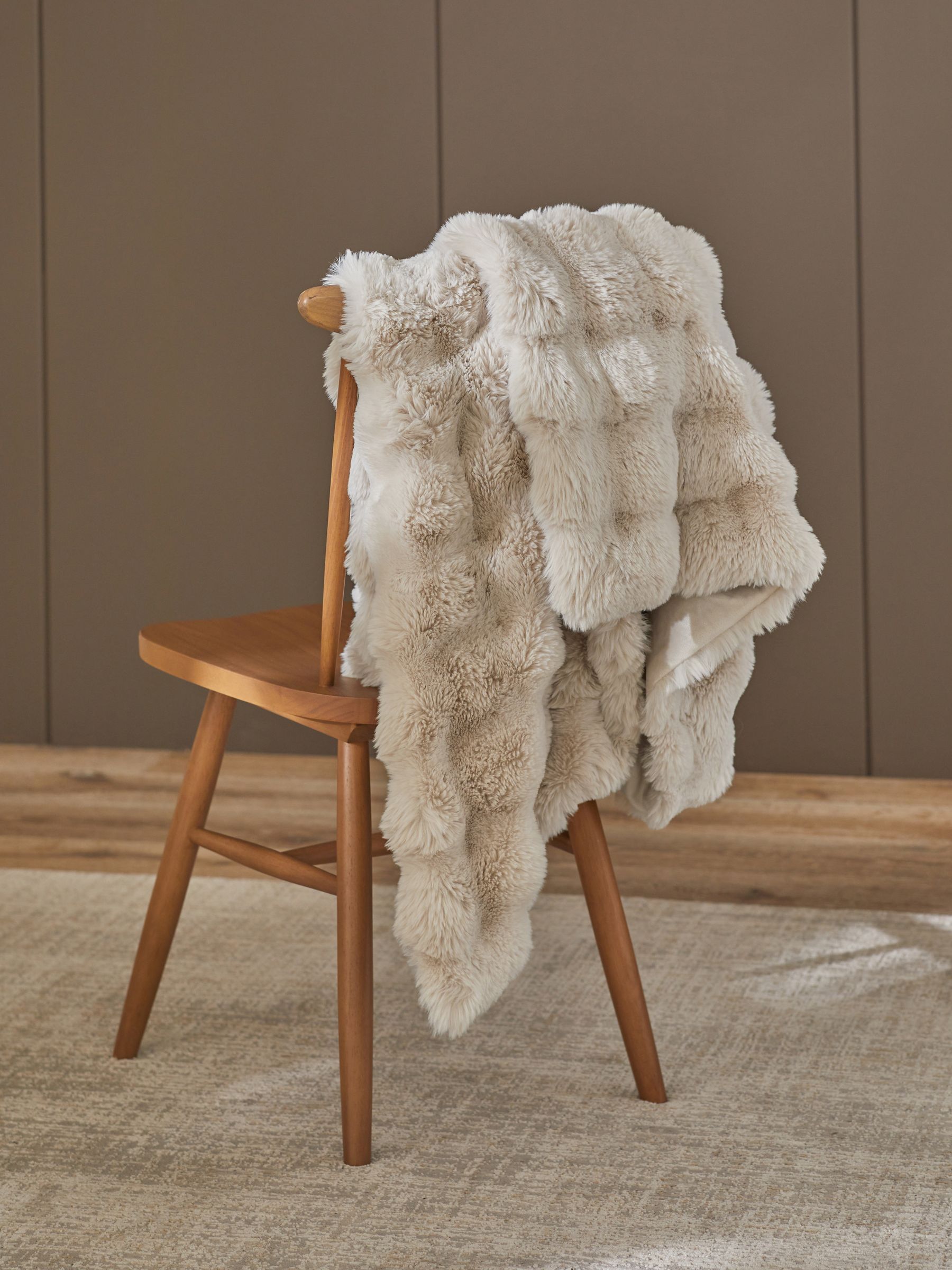 Buy Oyster Aspen Faux Fur Throw from the Next UK online shop