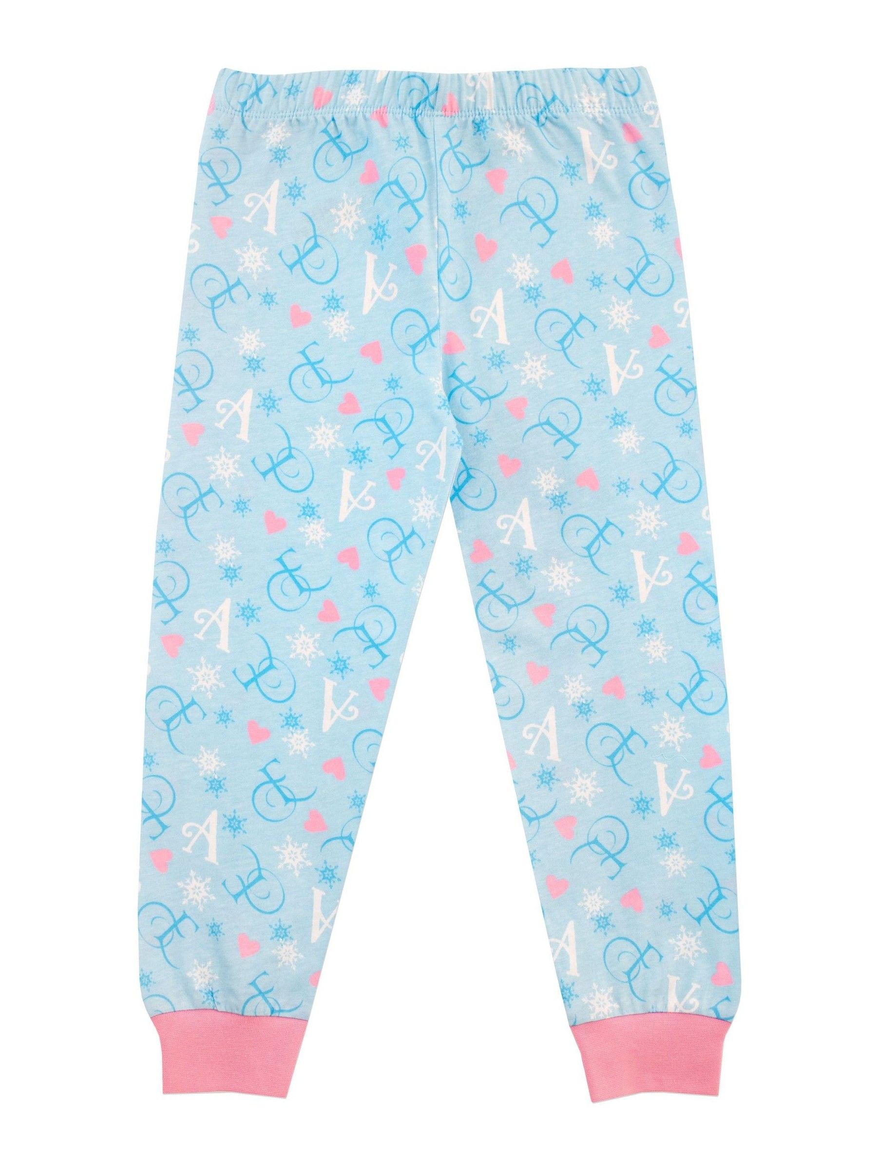 Buy Character Blue Disney Frozen Long Leg 100% Cotton Pyjama Set from ...
