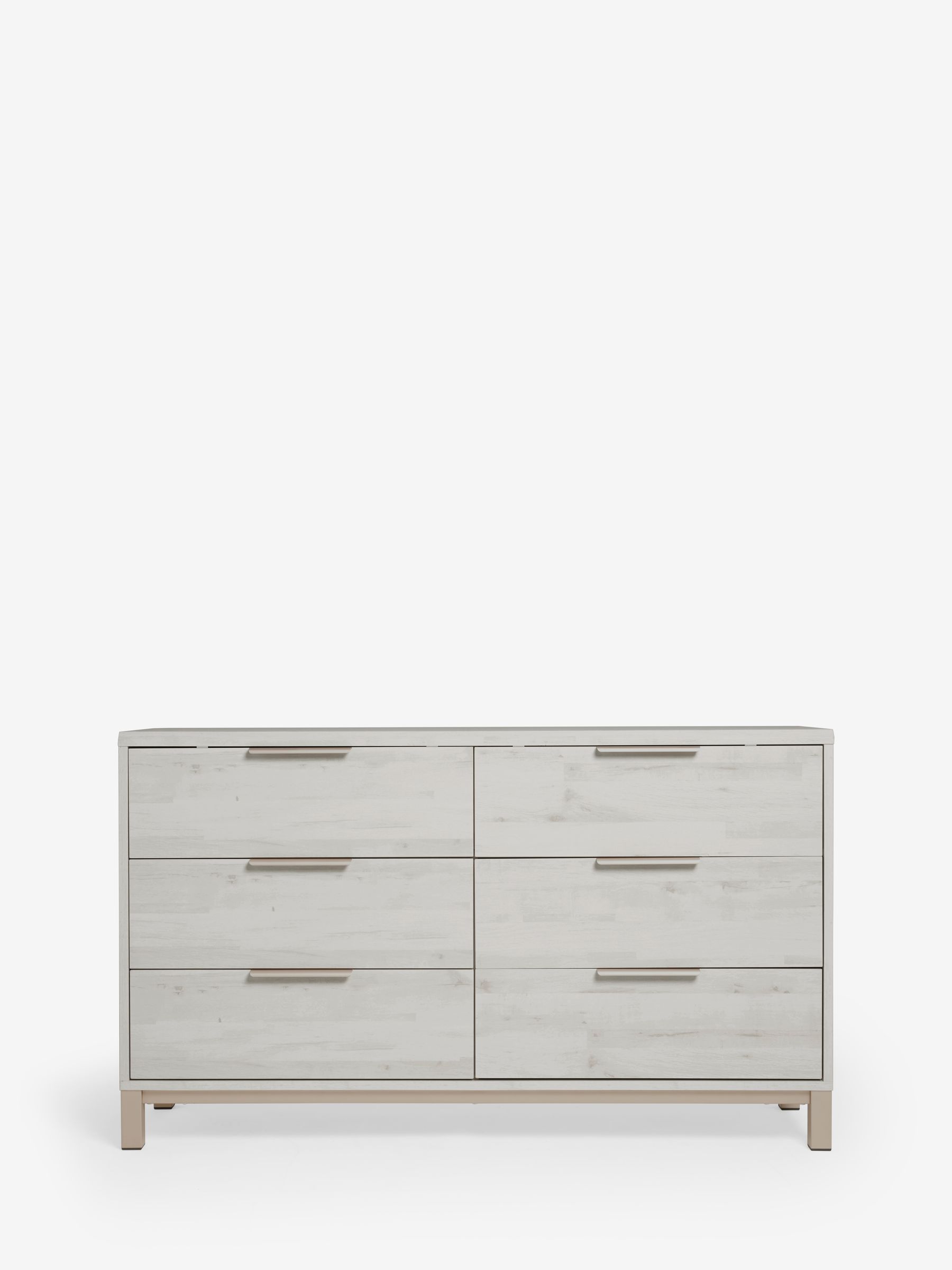 Buy White Bronx Oak Effect 6 Drawer Wide Chest of Drawers from the Next ...