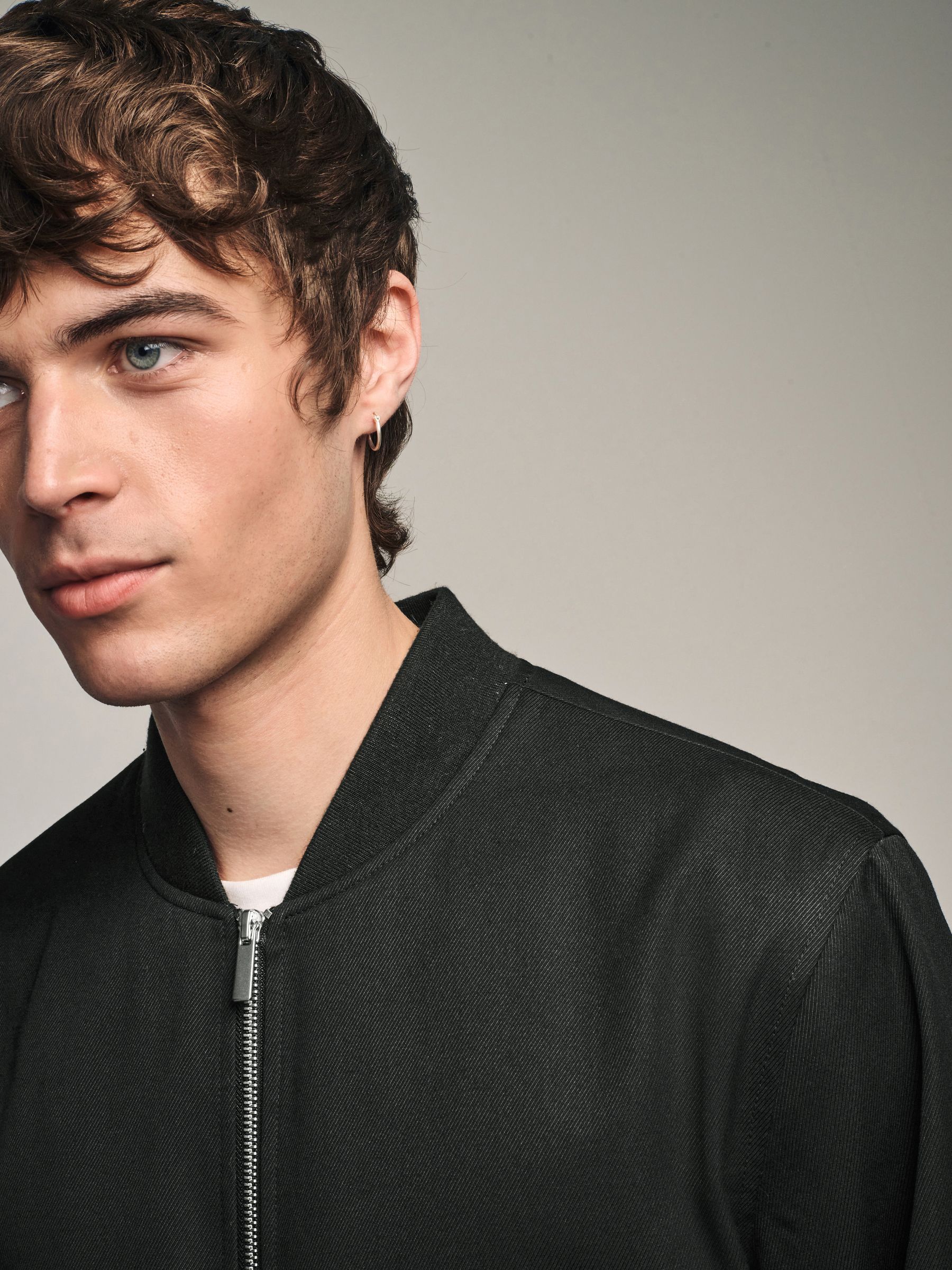 Buy Black Plain Smart Bomber Jacket from Next United Arab Emirates