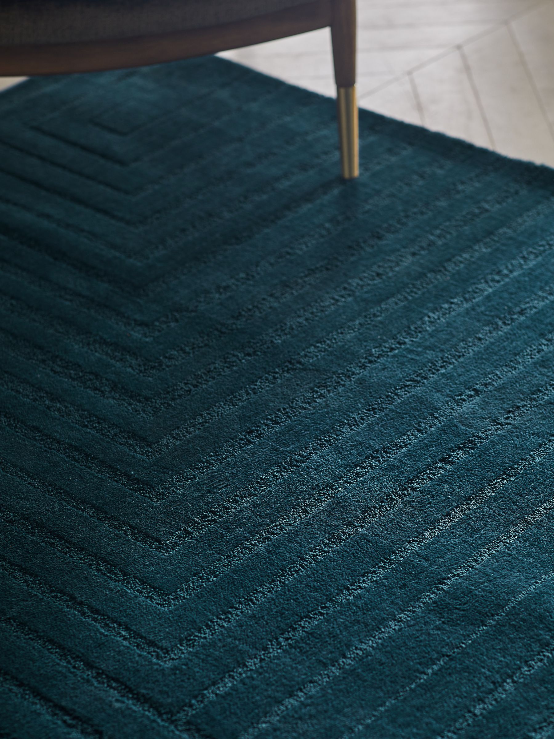 Buy Teal Blue Fitz Stripe Rug from the Next UK online shop