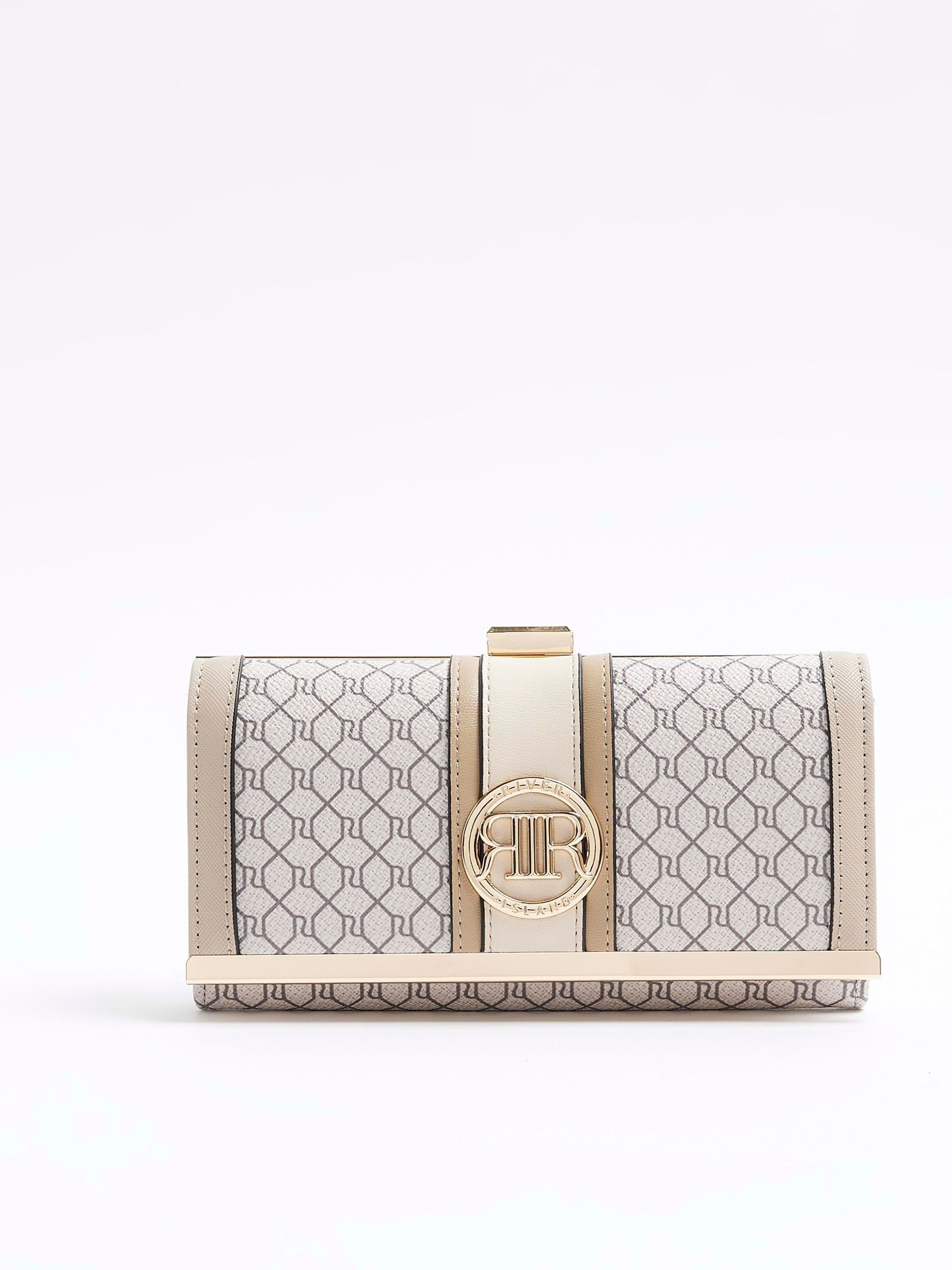 Przegl daj River Island Panelled Monogram Cliptop Purse from Next Poland