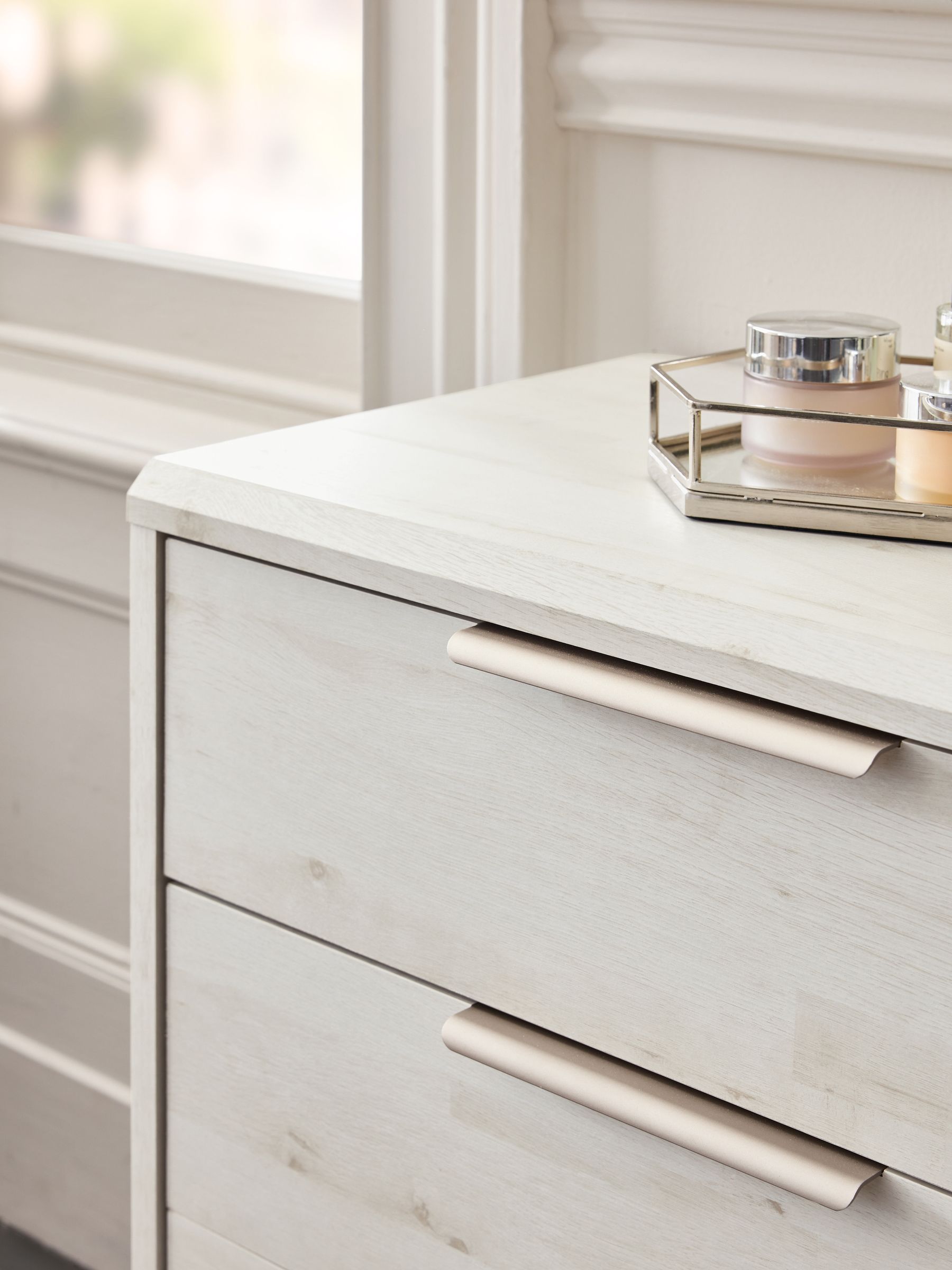 Buy White Bronx Oak Effect 6 Drawer Chest of Drawers from the Next UK ...