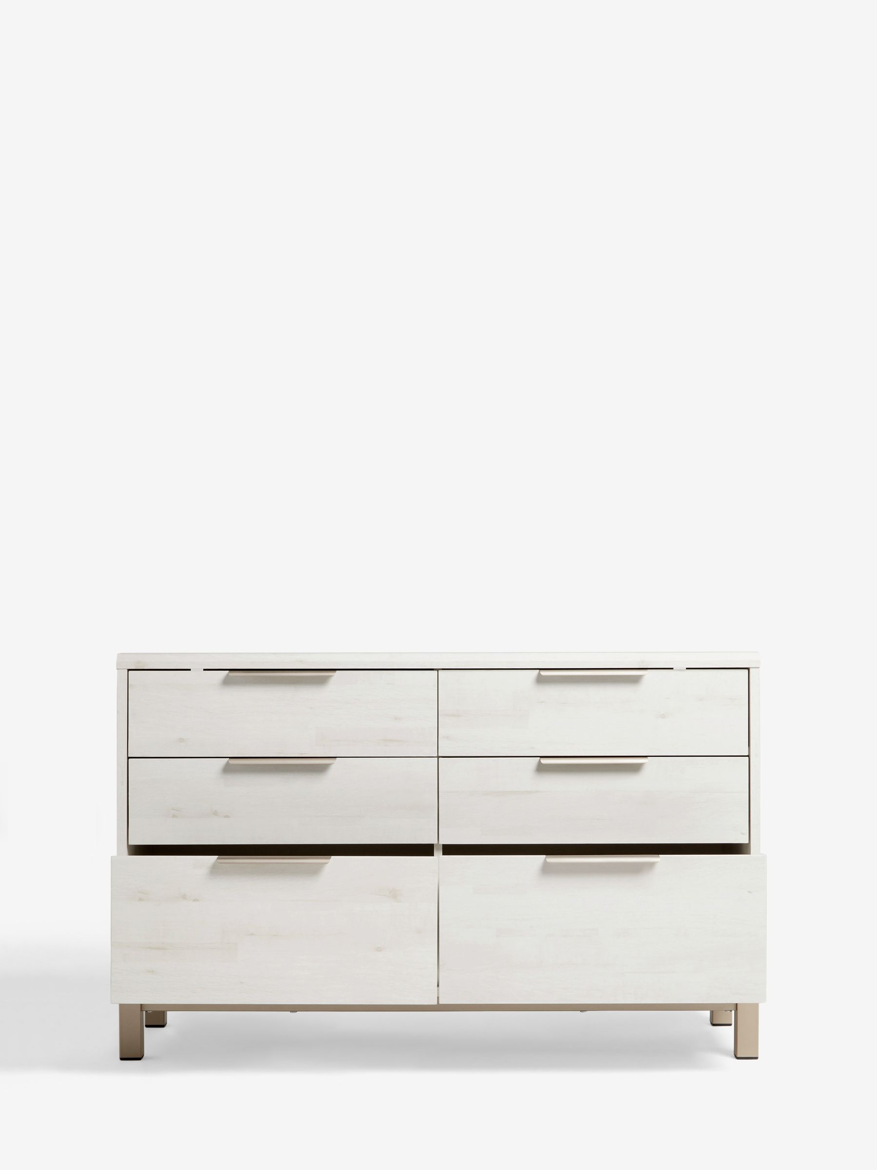 Buy White Bronx Oak Effect 6 Drawer Chest of Drawers from the Next UK ...