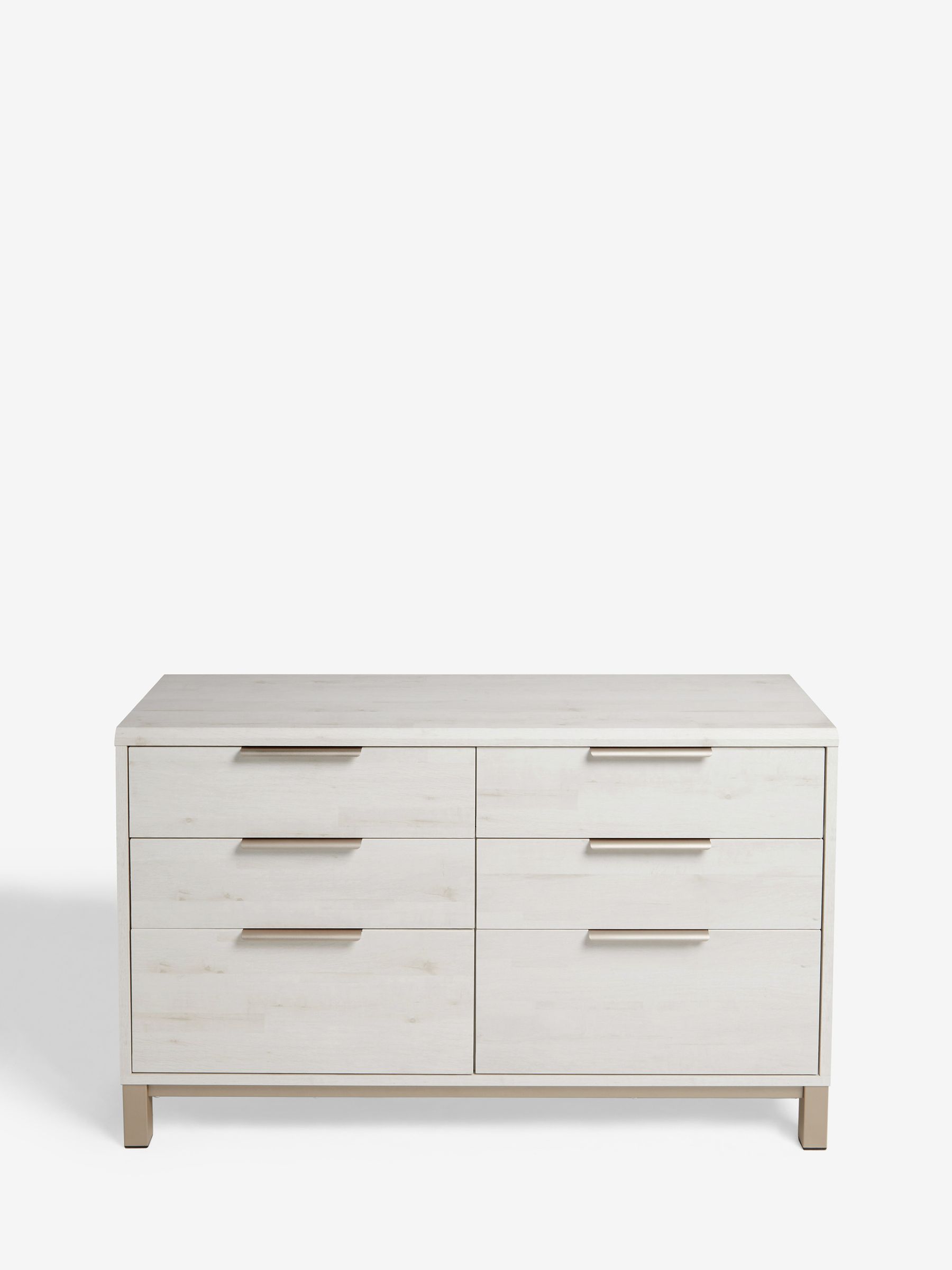 Buy White Bronx Oak Effect 6 Drawer Chest of Drawers from the Next UK ...