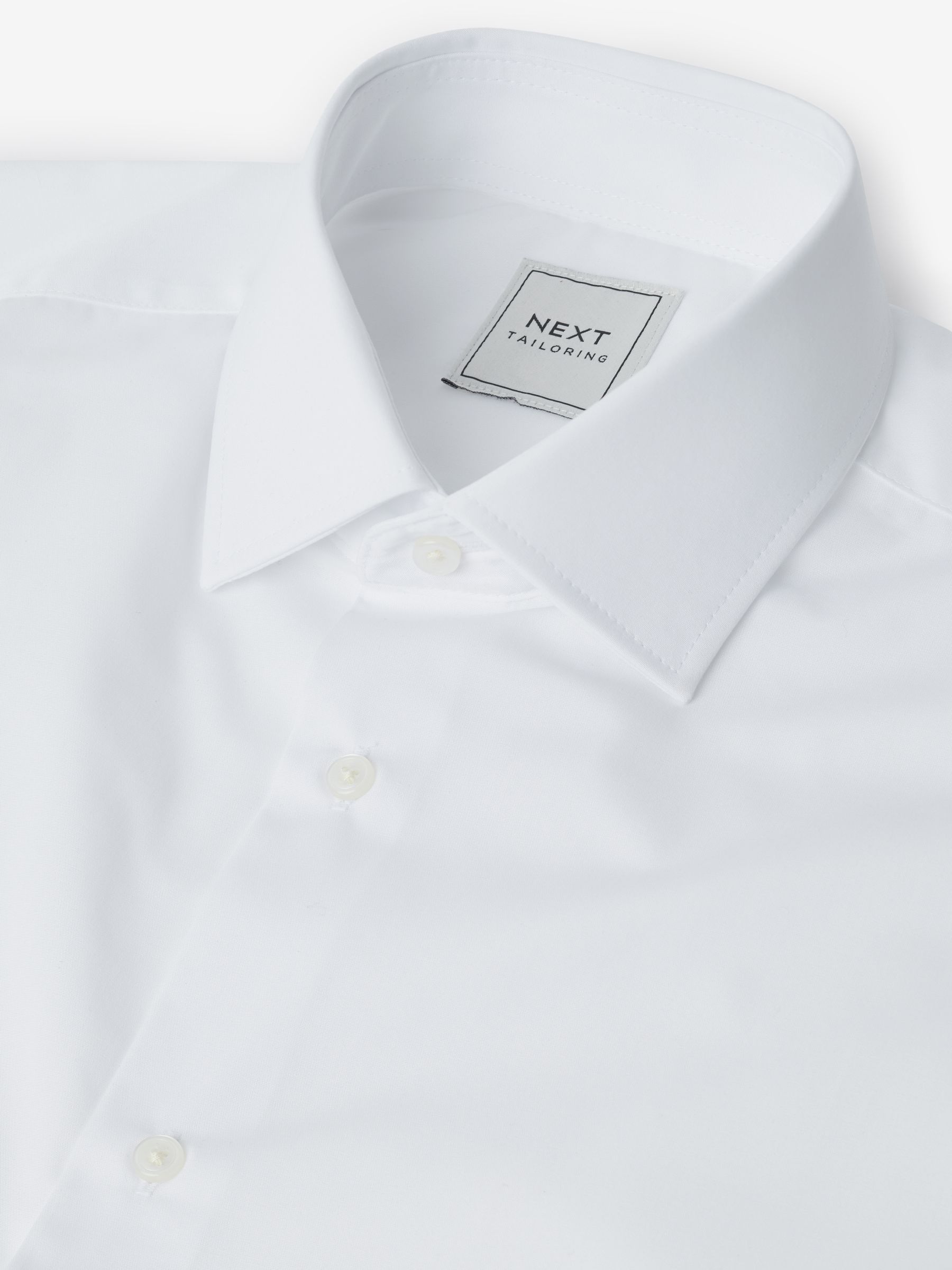 Buy White Slim Fit Easy Care Single Cuff Smart Shirts 5 Pack from the ...