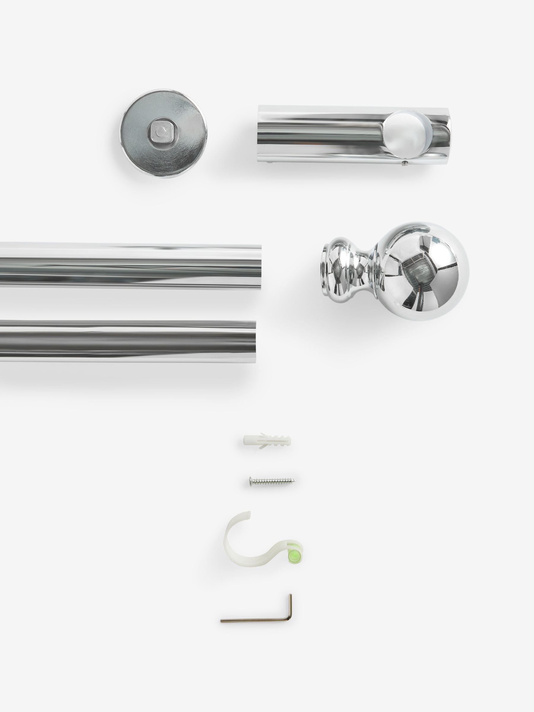 Buy Chrome 4m Bendable Bay Window Curtain Pole Kit from the Next UK ...