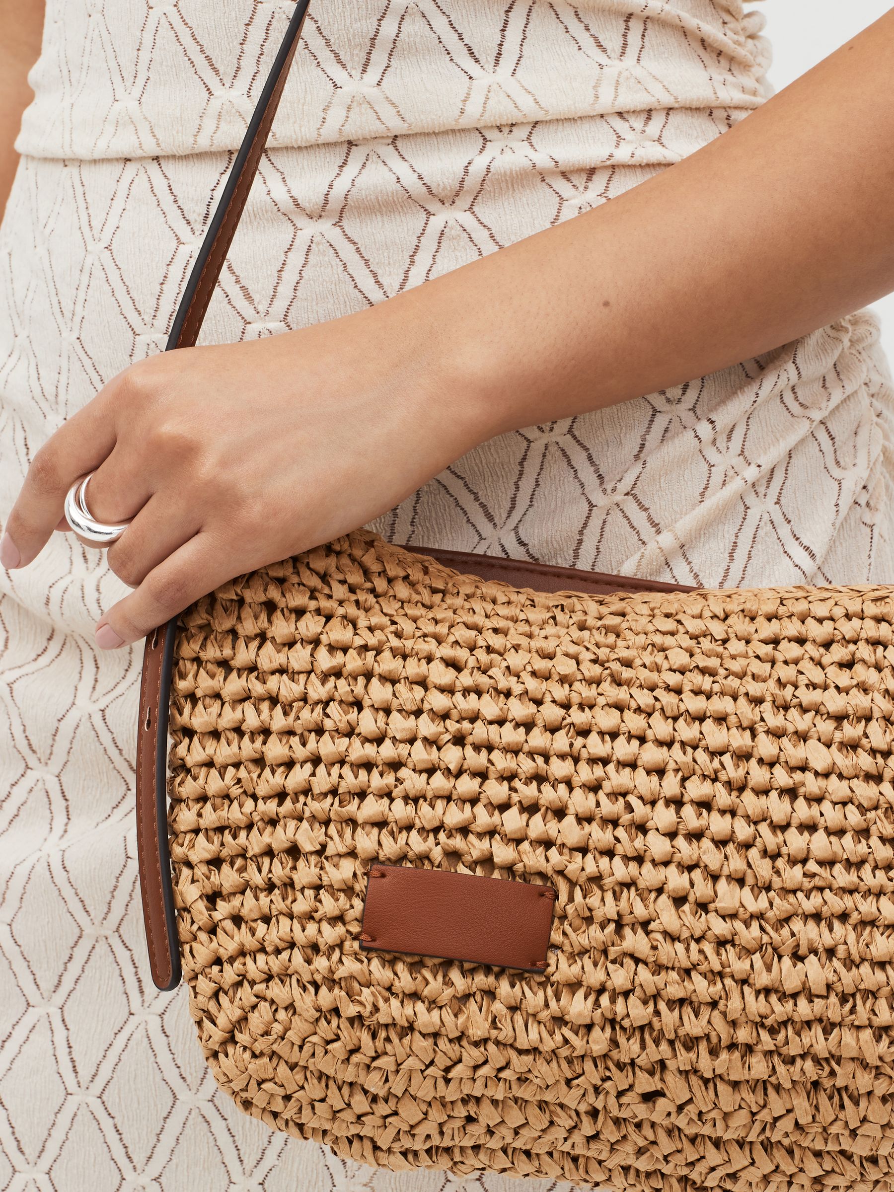 Buy Neutral Straw Effect Cross-Body Bag from the Next UK online shop
