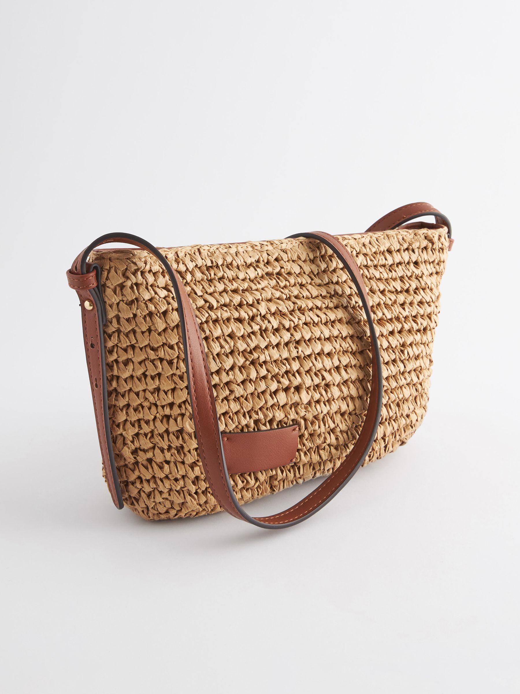 Buy Neutral Straw Effect Cross-Body Bag from Next United Arab Emirates