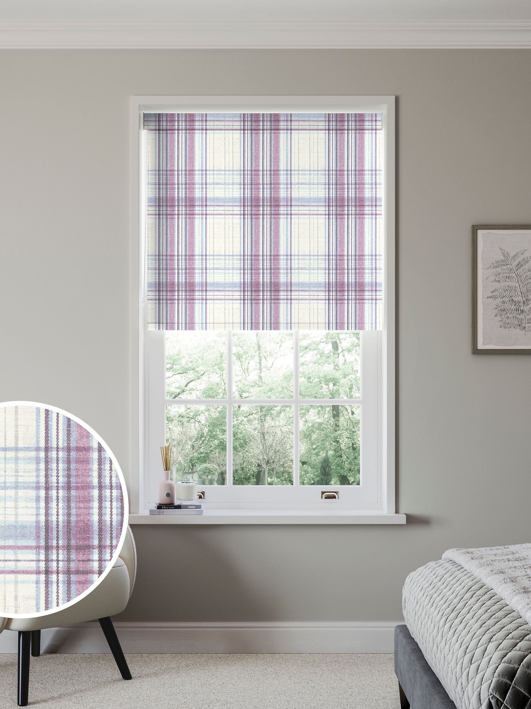 Buy Mulberry Purple Athena Made to Measure Blackout Roller Blind from ...