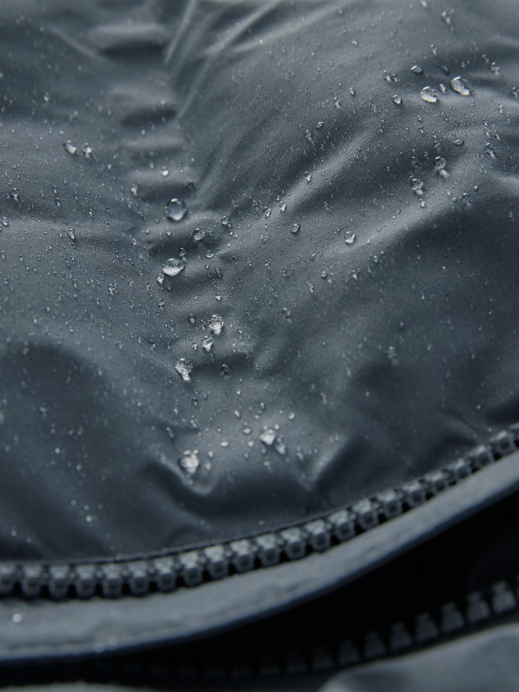 Buy Slate Grey Regular Length Shower Resistant Hooded Puffer Coat from ...