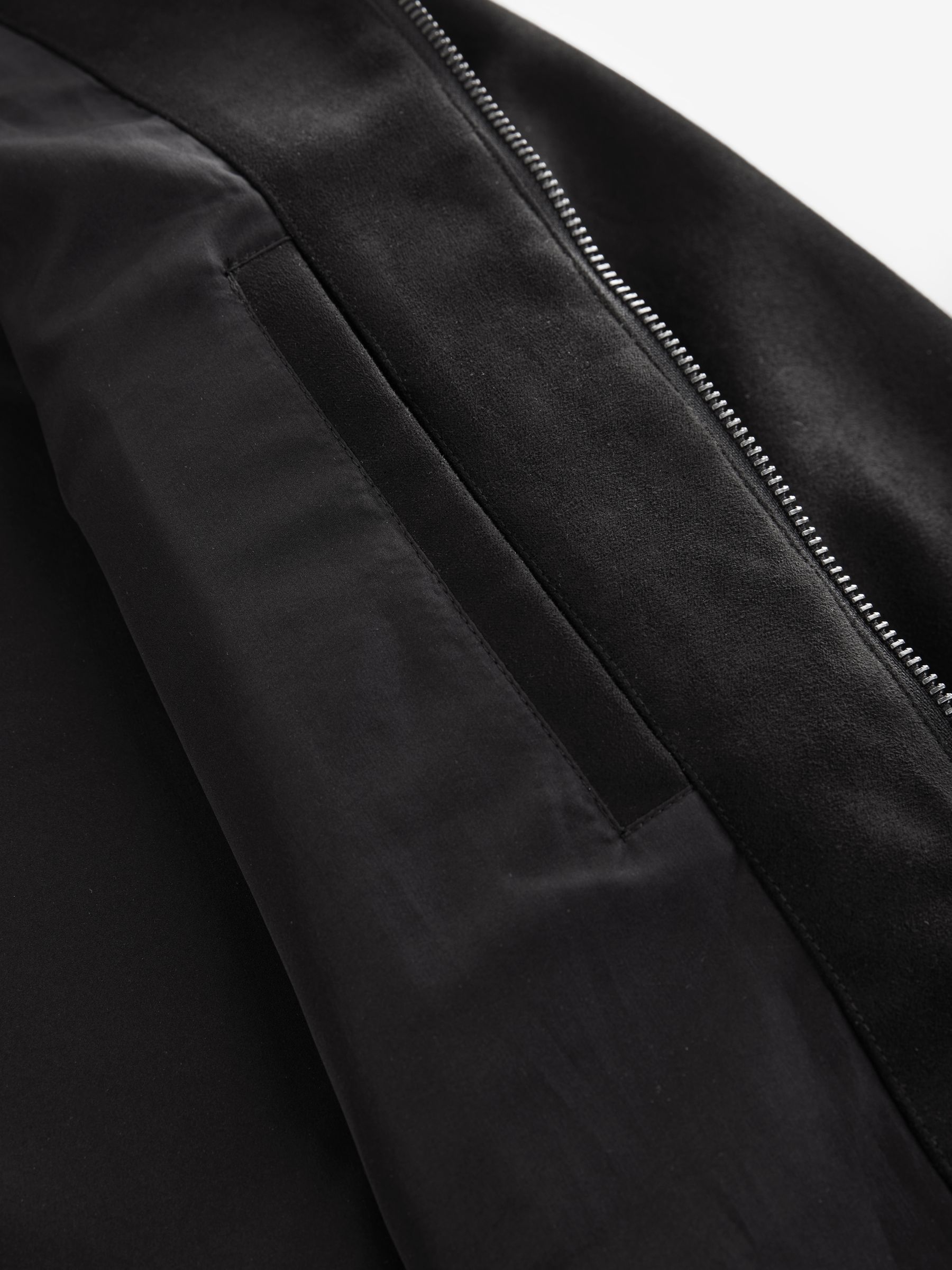 Buy Black Faux Suede Collared Shacket from the Next UK online shop