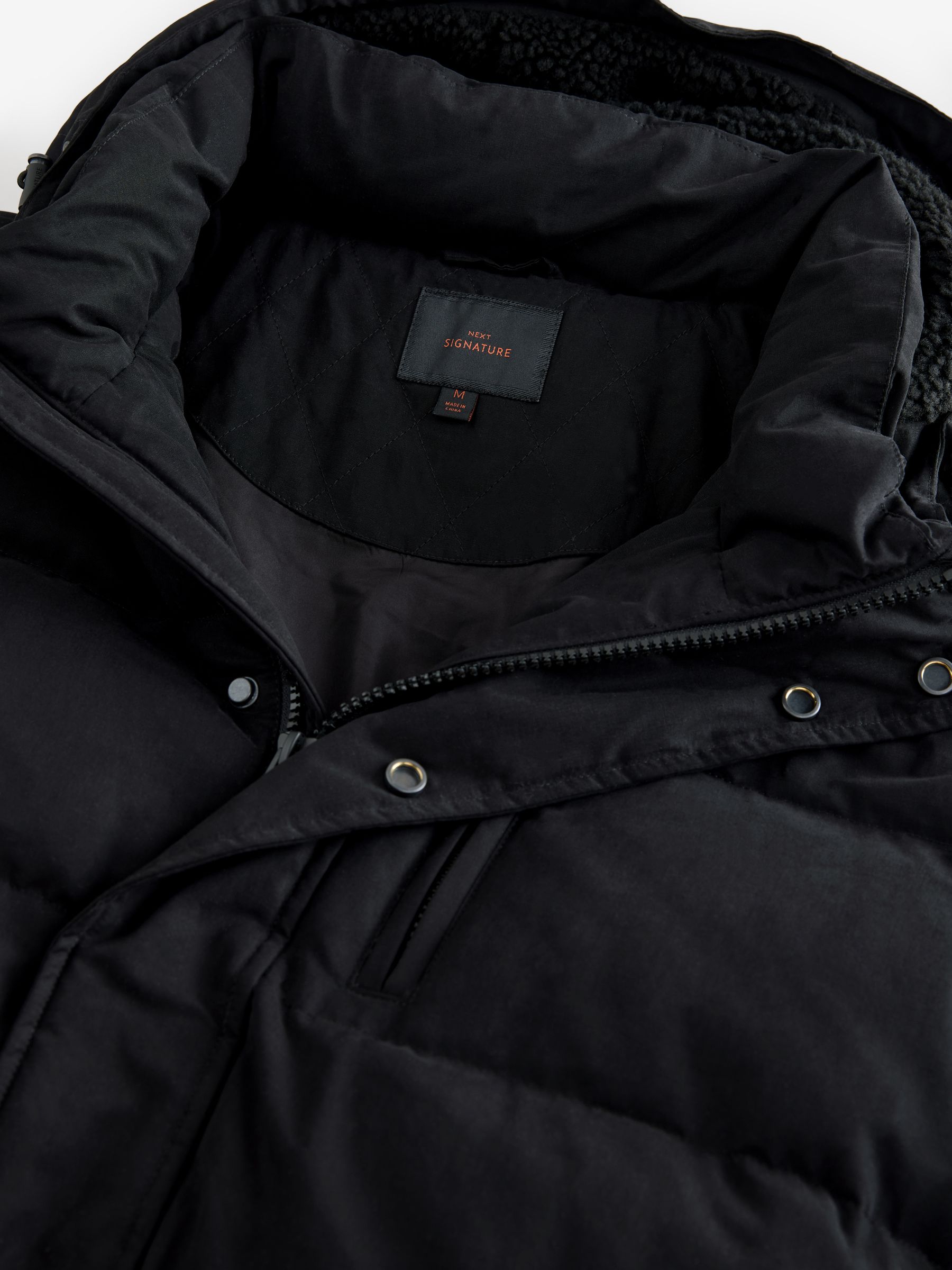 Buy Black Signature Longline Down Puffer Coat from the Next UK online shop