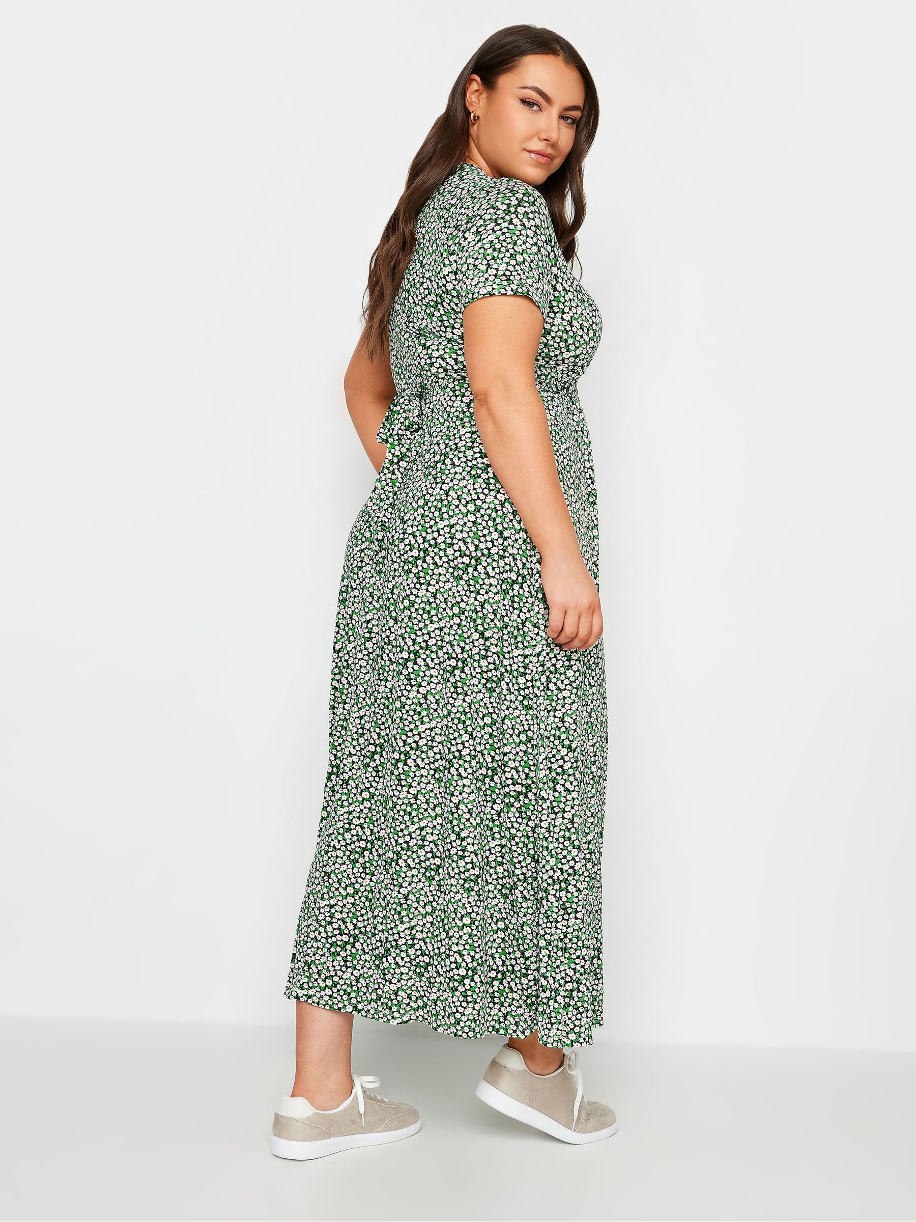 Buy Yours Curve Green Floral Maxi Wrap Dress from the Next UK online shop