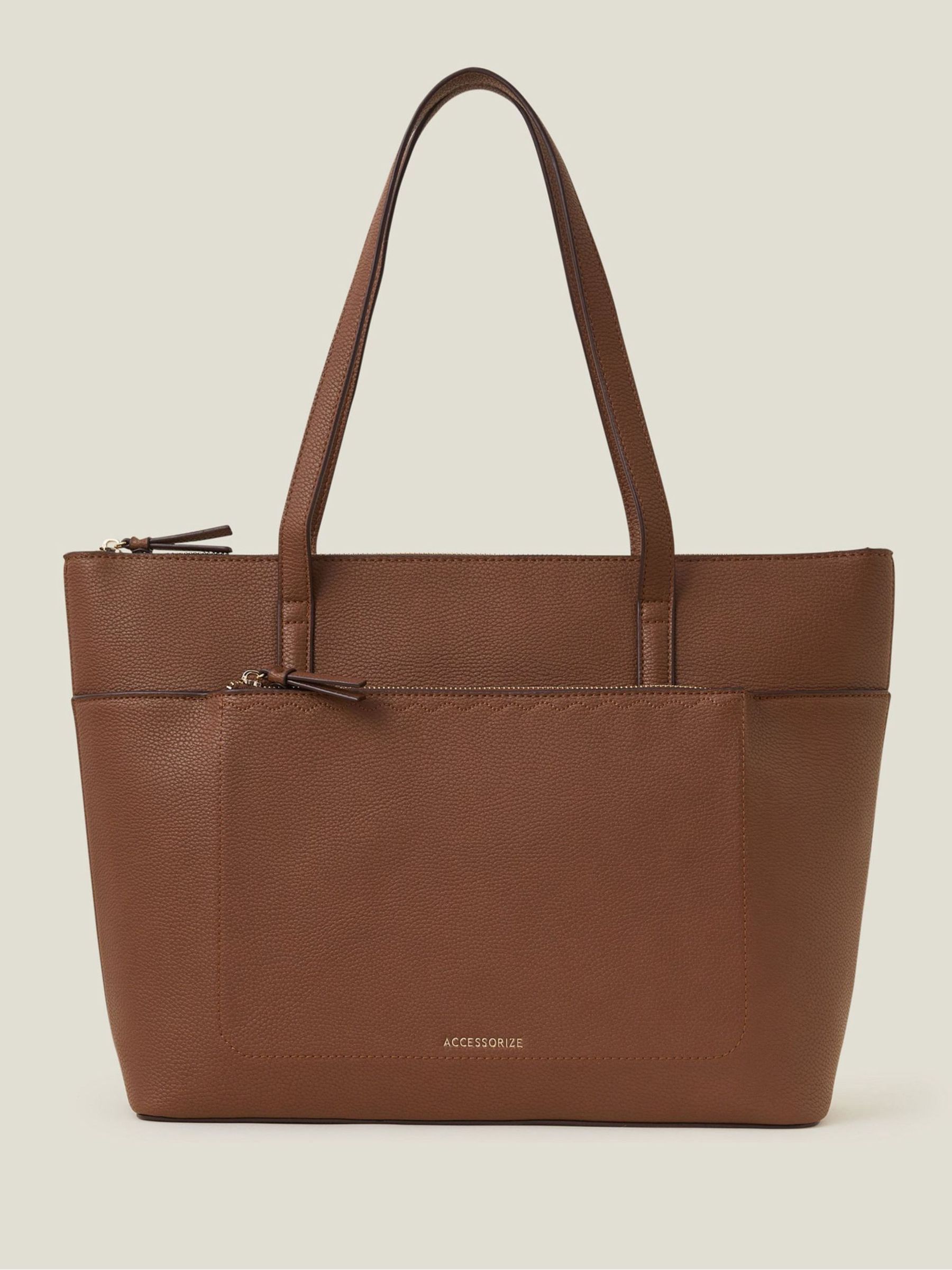 Buy Accessorize Brown Front Pocket Tote Bag from Next Ireland