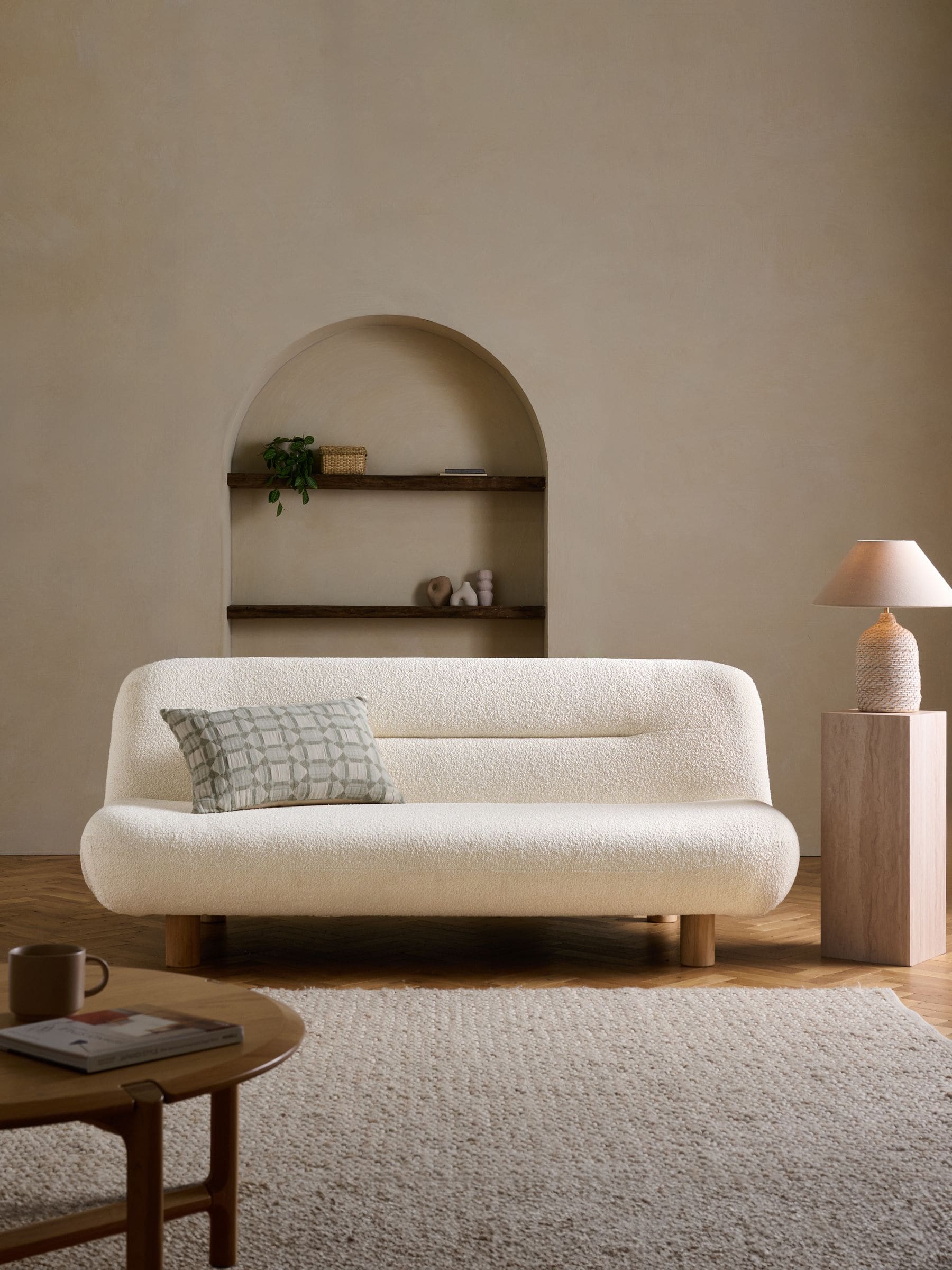 Buy Casual Boucle Oyster Natural Otis Sofa Bed from the Next UK online shop