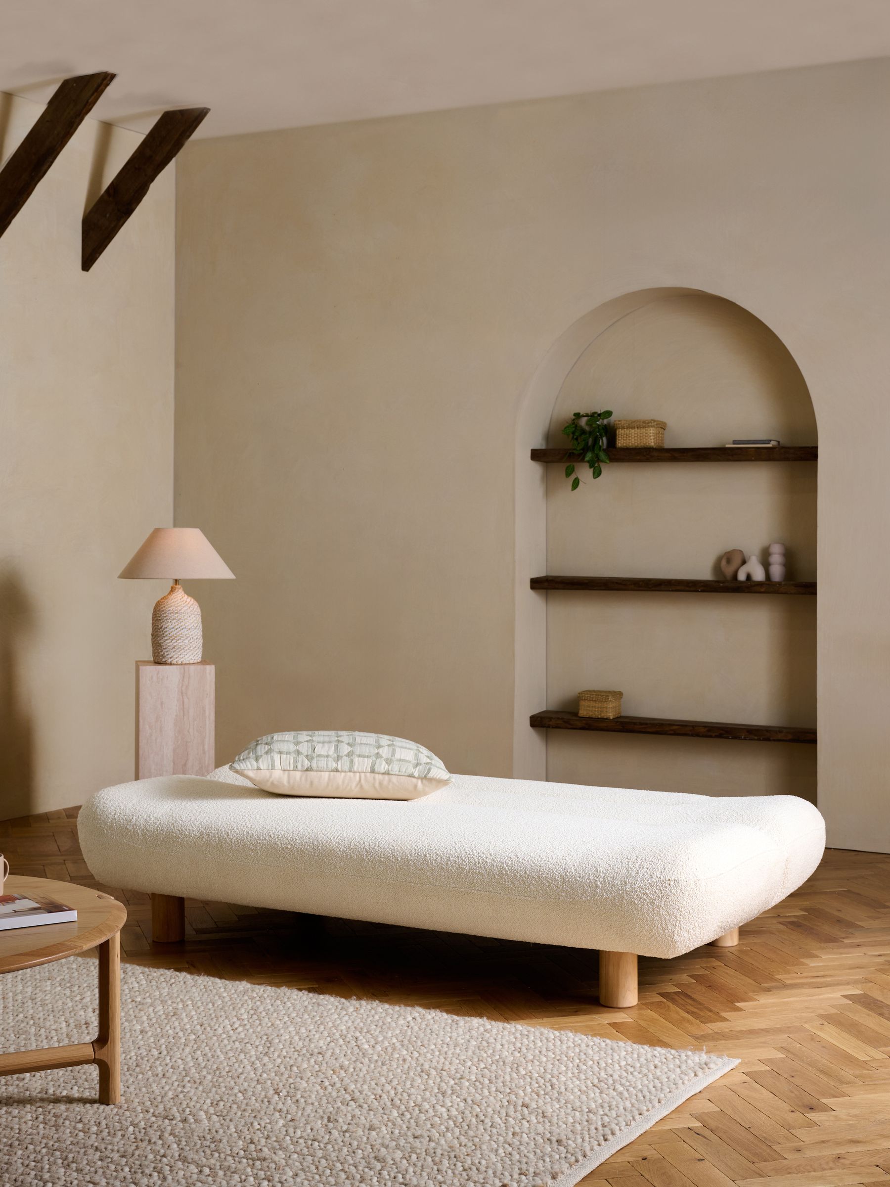 Buy Casual Boucle Oyster Natural Otis Sofa Bed from the Next UK online shop