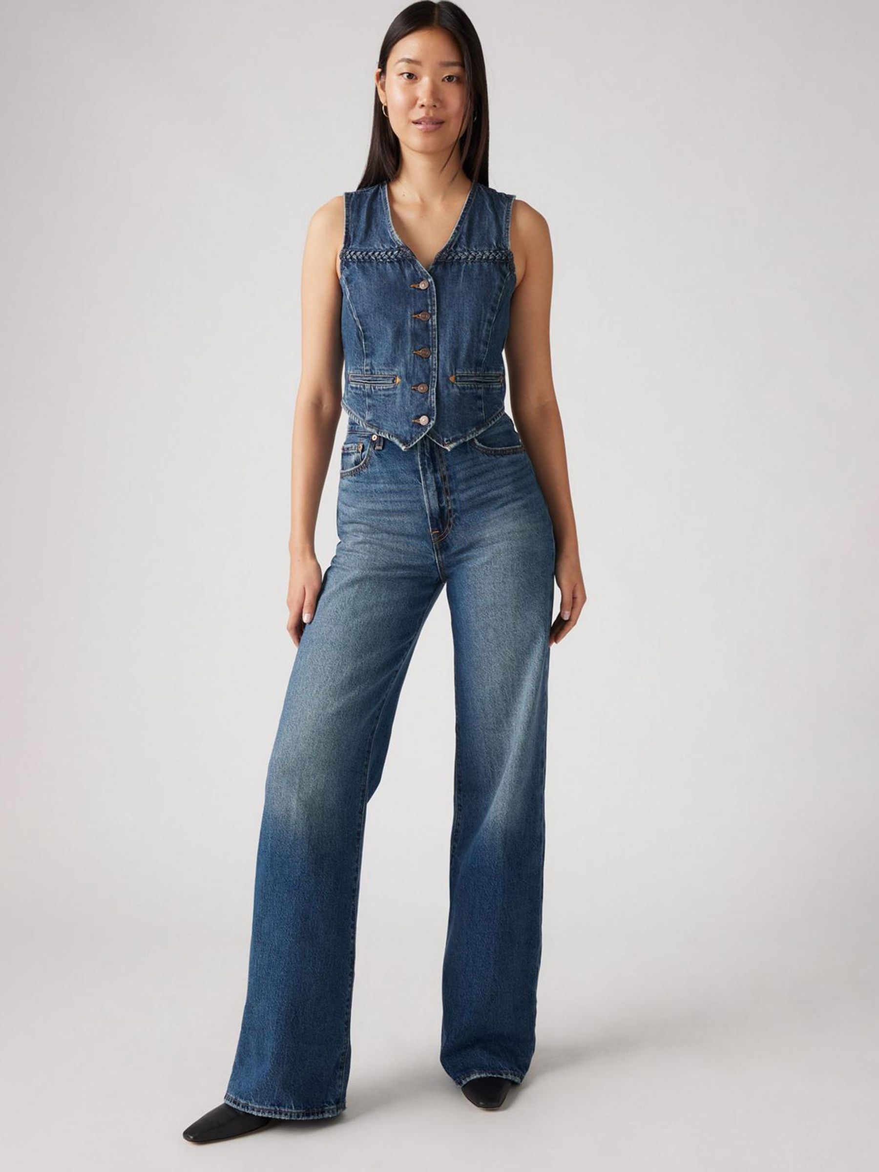 Buy Levi's® Polar Perimiter Ribcage Wide Leg Jeans from the Next UK ...