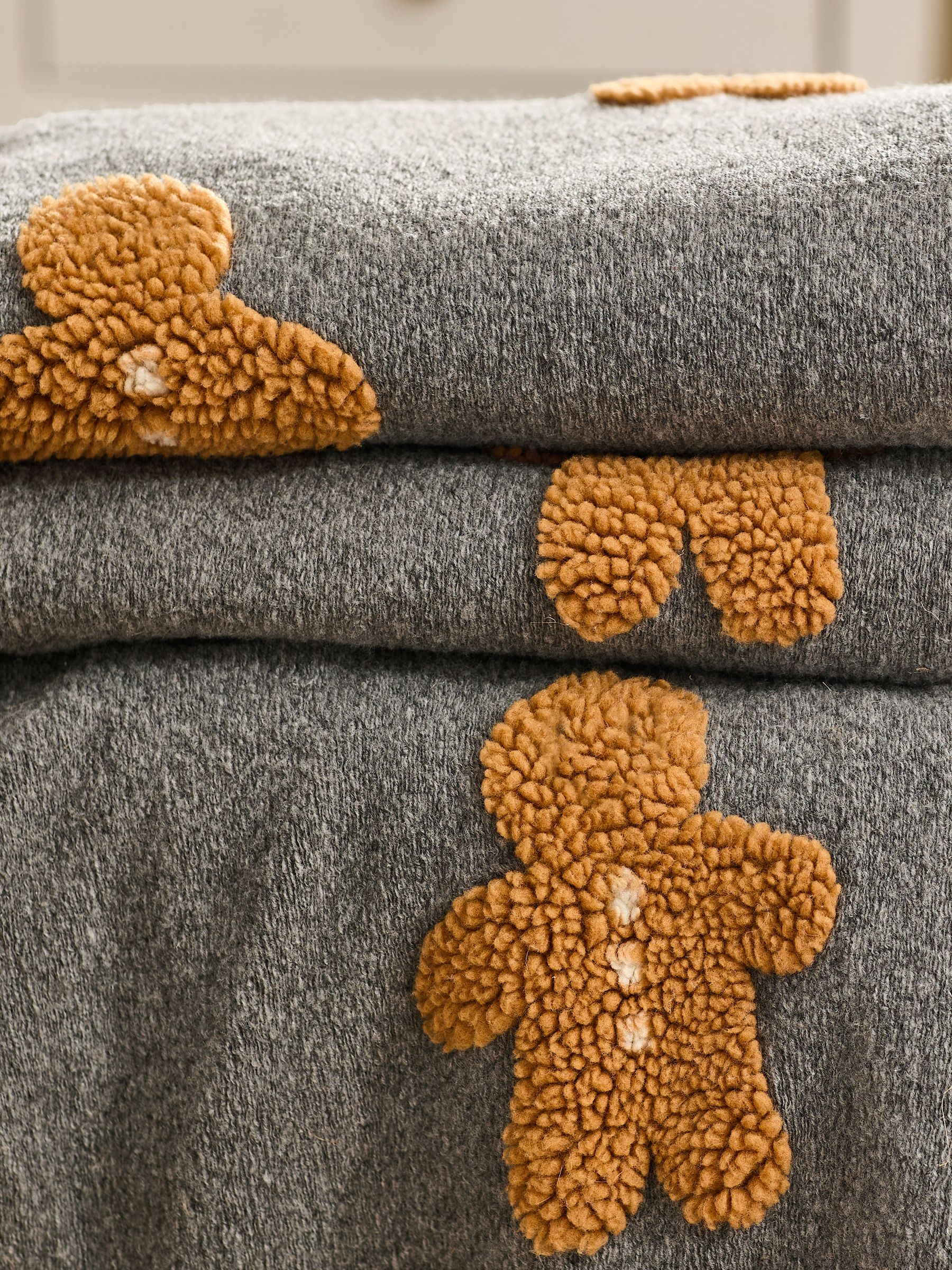 Buy Grey Christmas Gingerbread Throw from the Next UK online shop