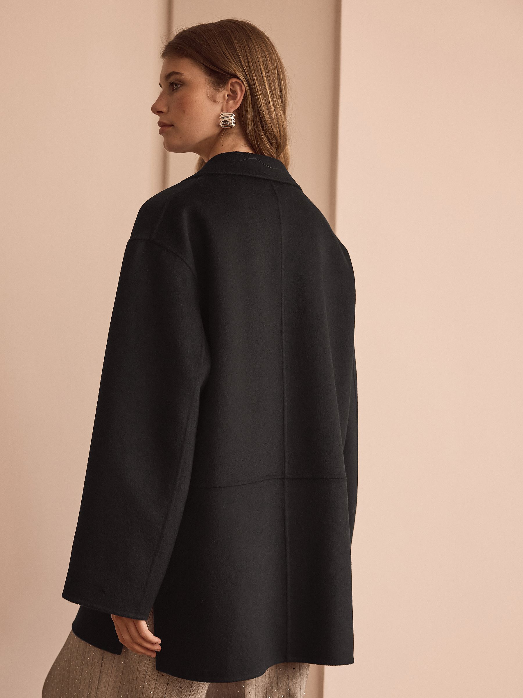 Buy Black Premium Handsewn Wool Blend Blazer Coat from the Next UK ...