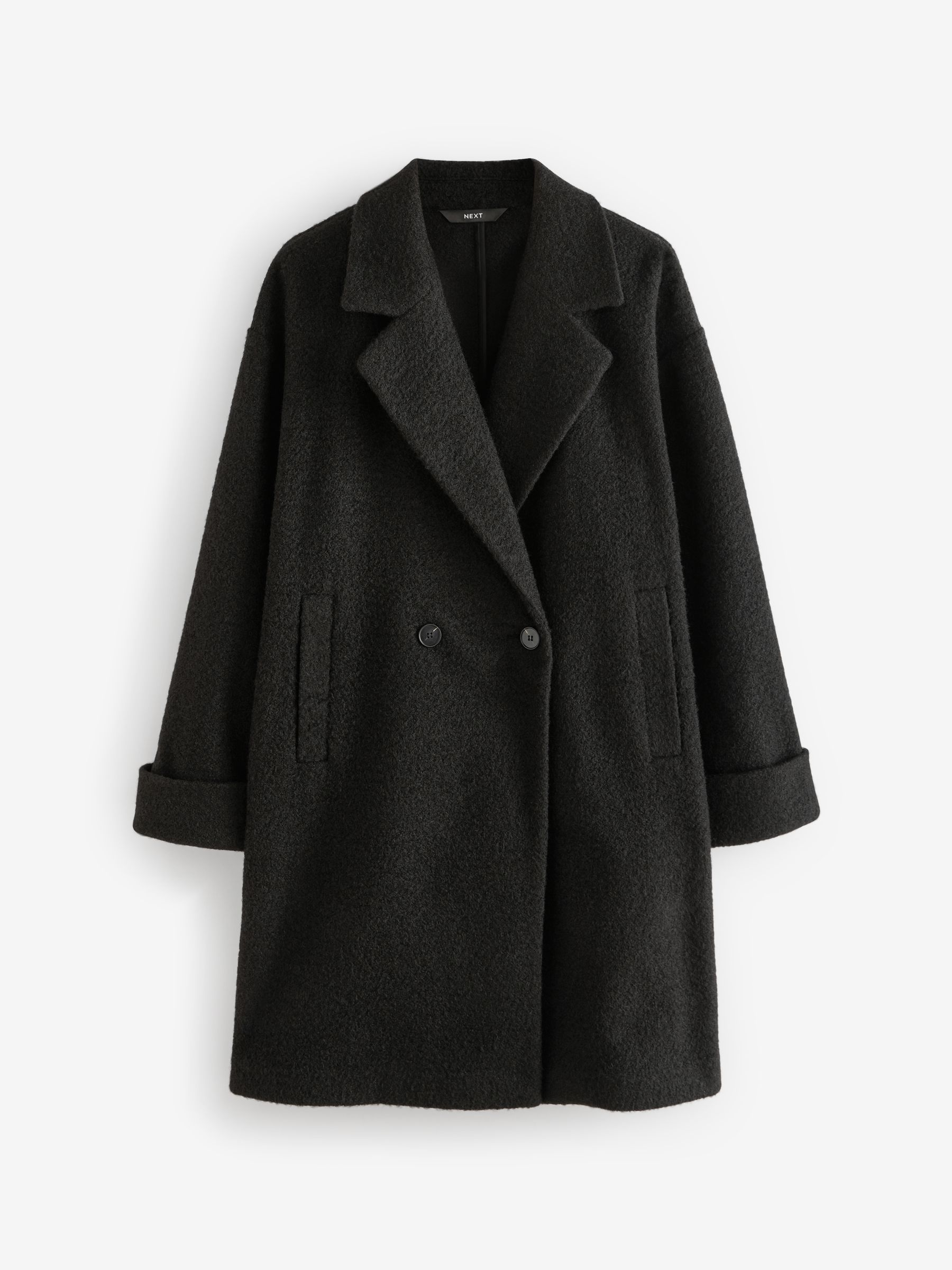 Buy Black Revere Collar Coatigan from the Next UK online shop