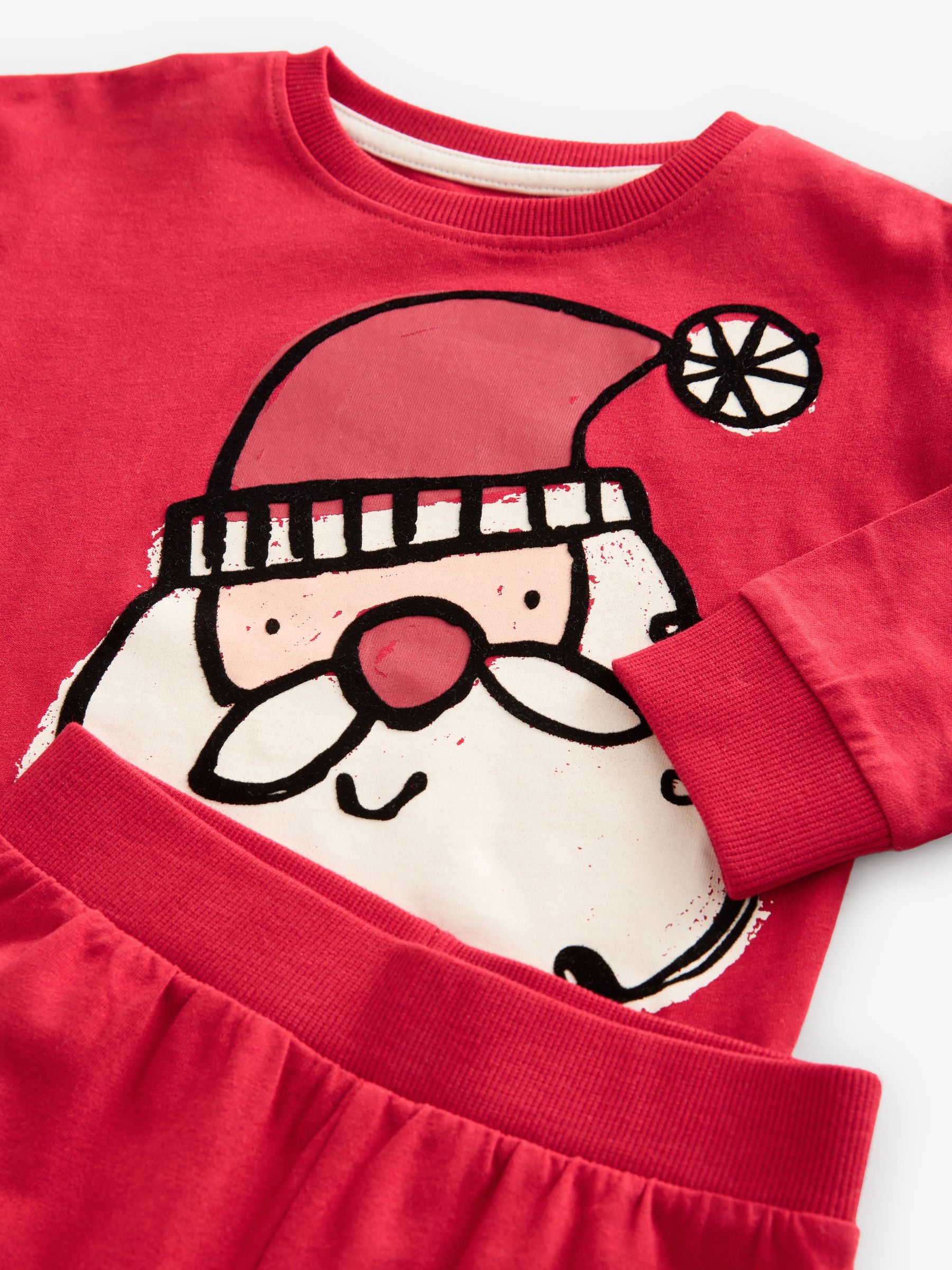 Buy Red Santa 100% Cotton Single Christmas Pyjamas (9mths-12yrs) from ...