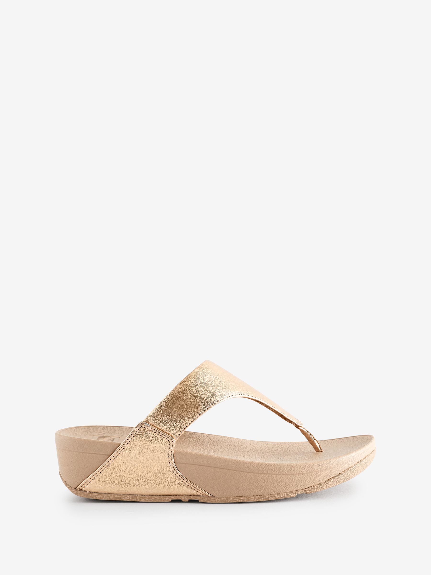 Buy FitFlop Gold Lulu Leather Toe Post Sandals from the Next UK online shop