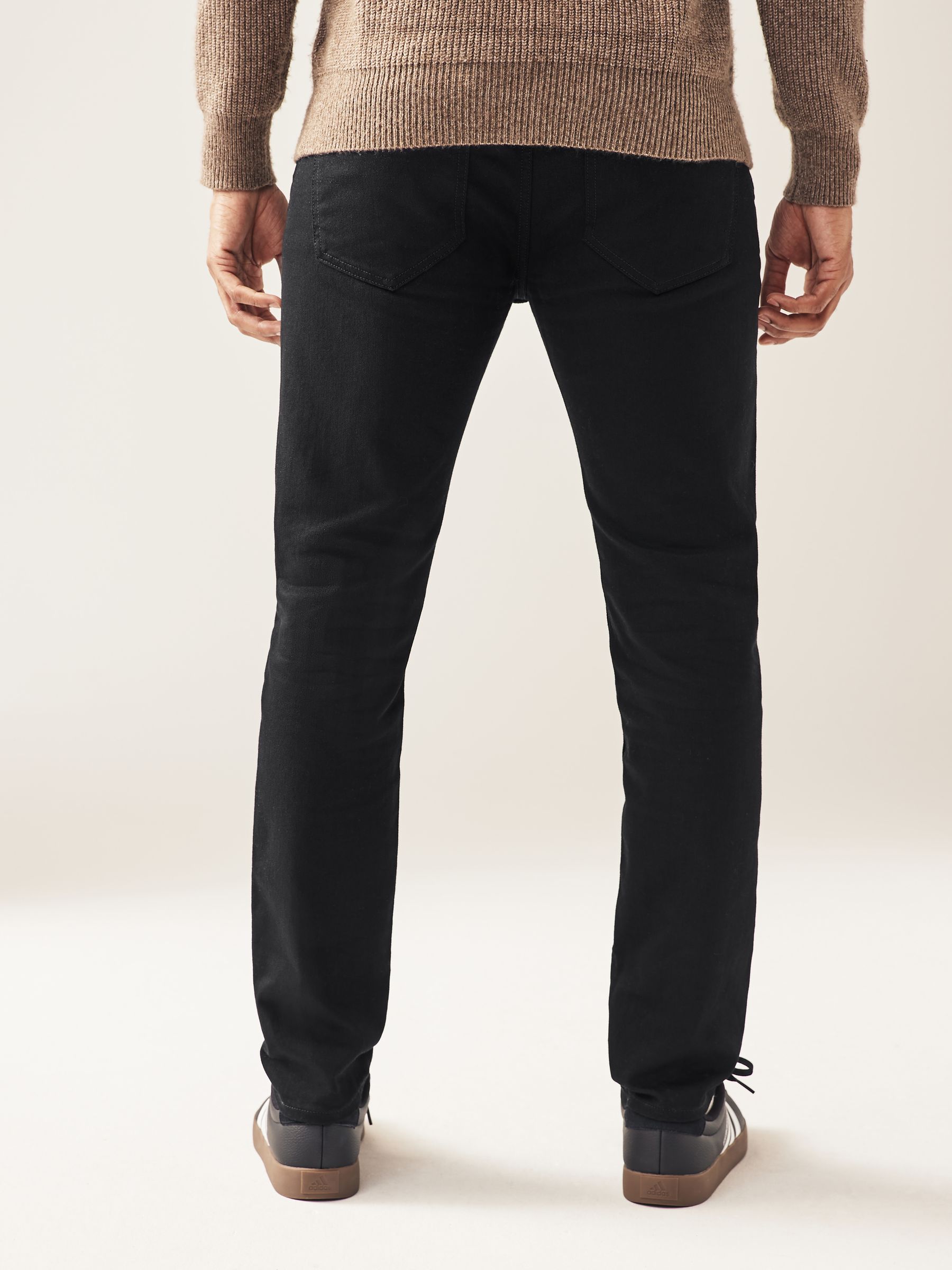 Buy Black Solid Single Skinny Fit Classic Stretch Jeans from Next Australia