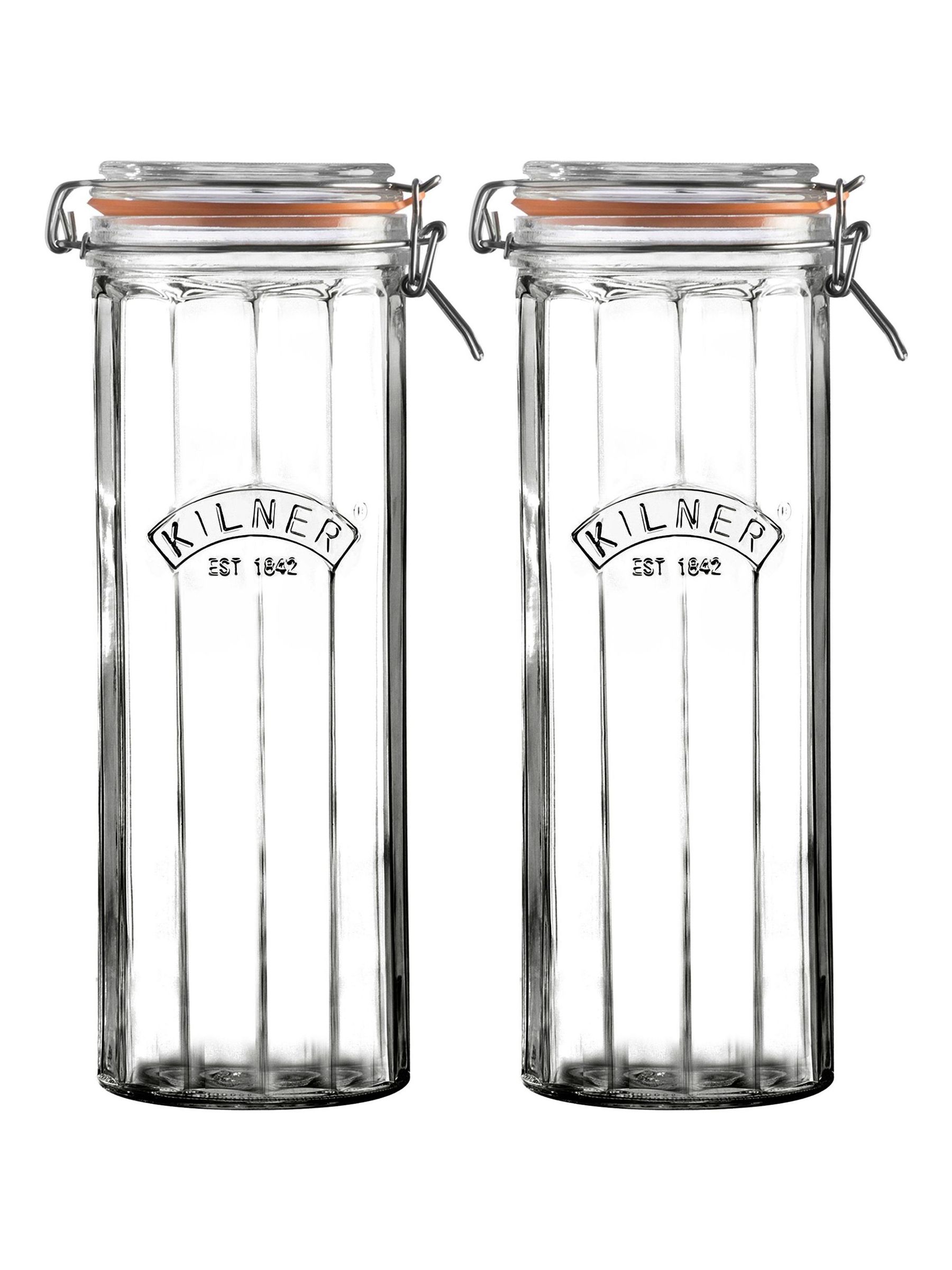 Buy Kilner Set of 2 Facetted Clip Top 2.2L Jars from the Next UK online ...