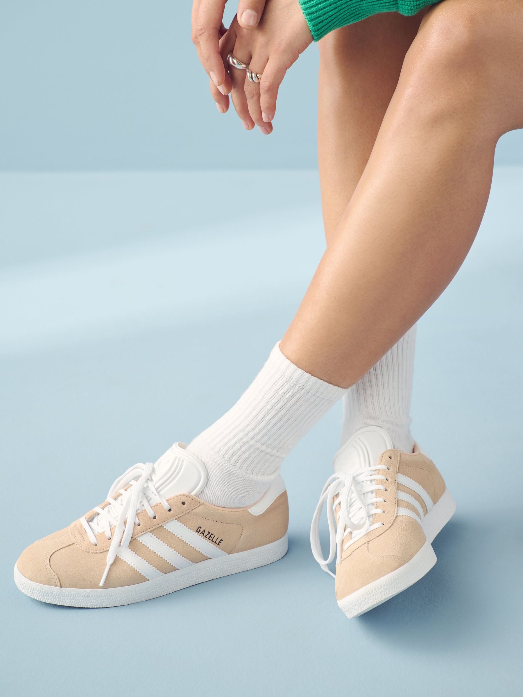 Buy adidas Originals Pink/White Gazelle Trainers from the Next UK ...