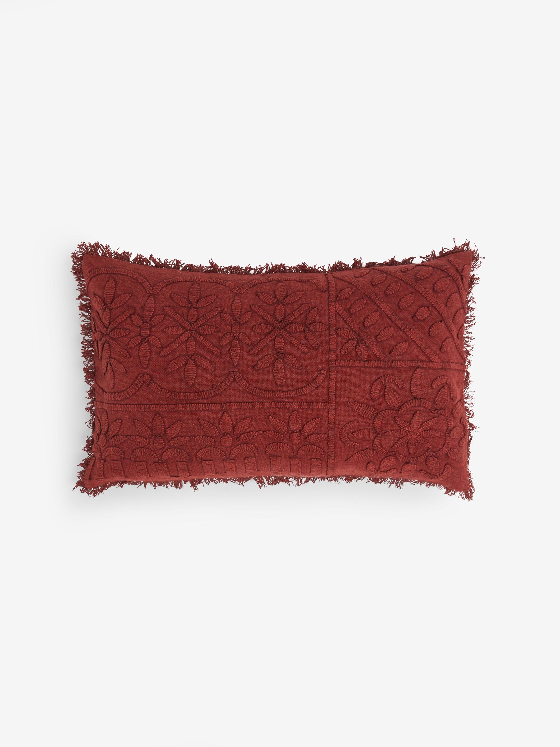 Buy French Connection Red Elmwood Distressed Textured Cushion from the ...