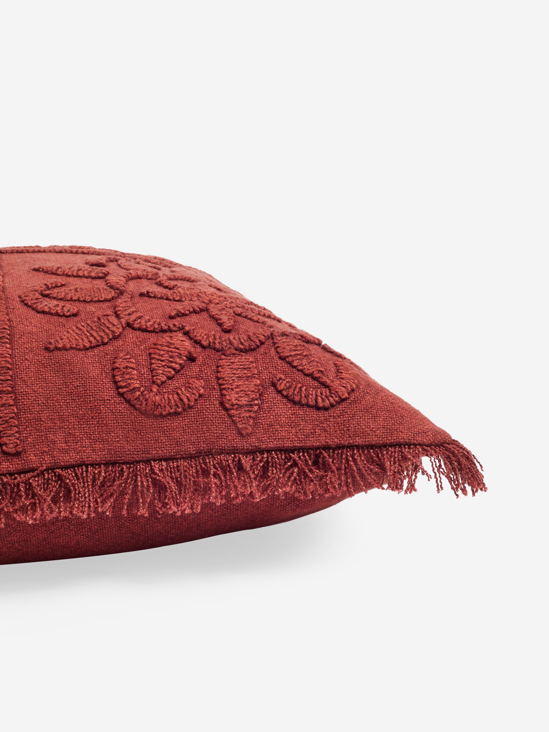 Buy French Connection Red Elmwood Distressed Textured Cushion from the ...