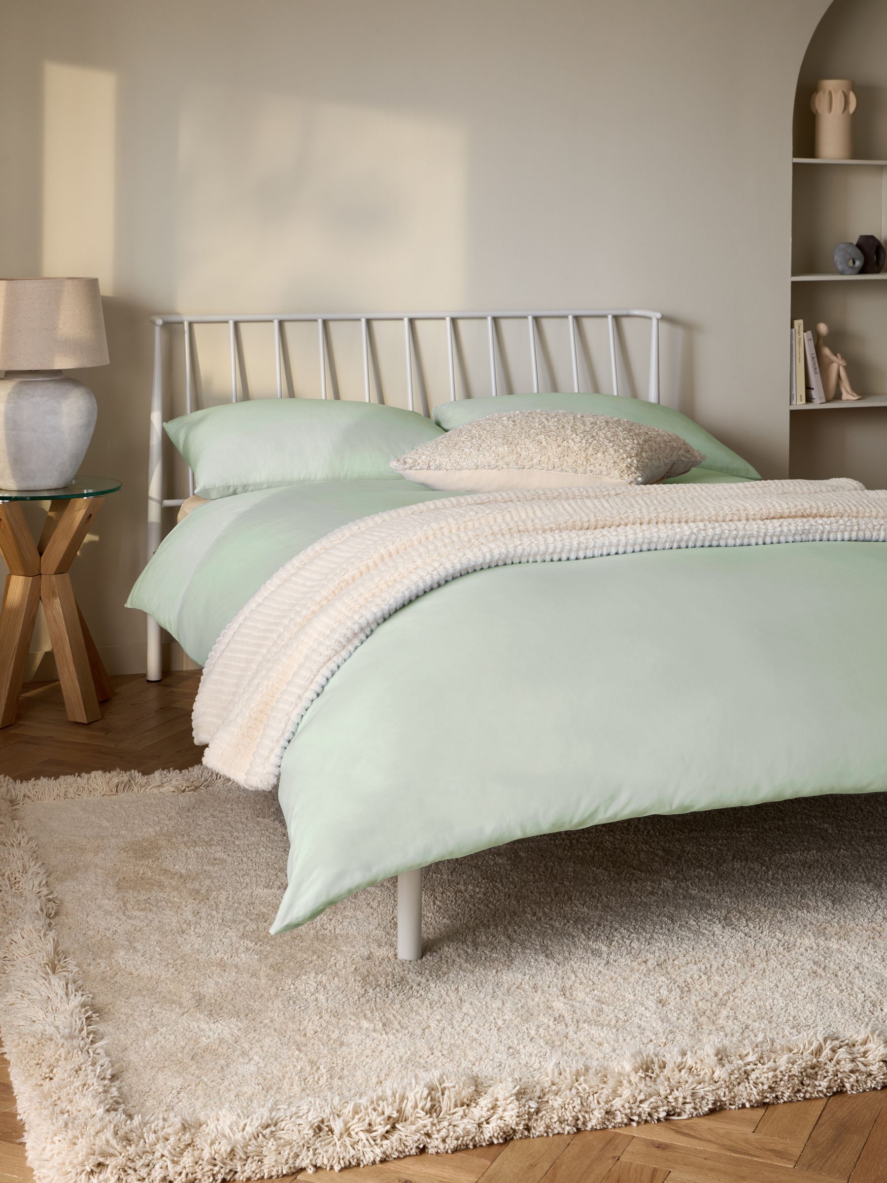 Buy Natural Irvine Metal Without Footend Bed Frame from the Next UK ...